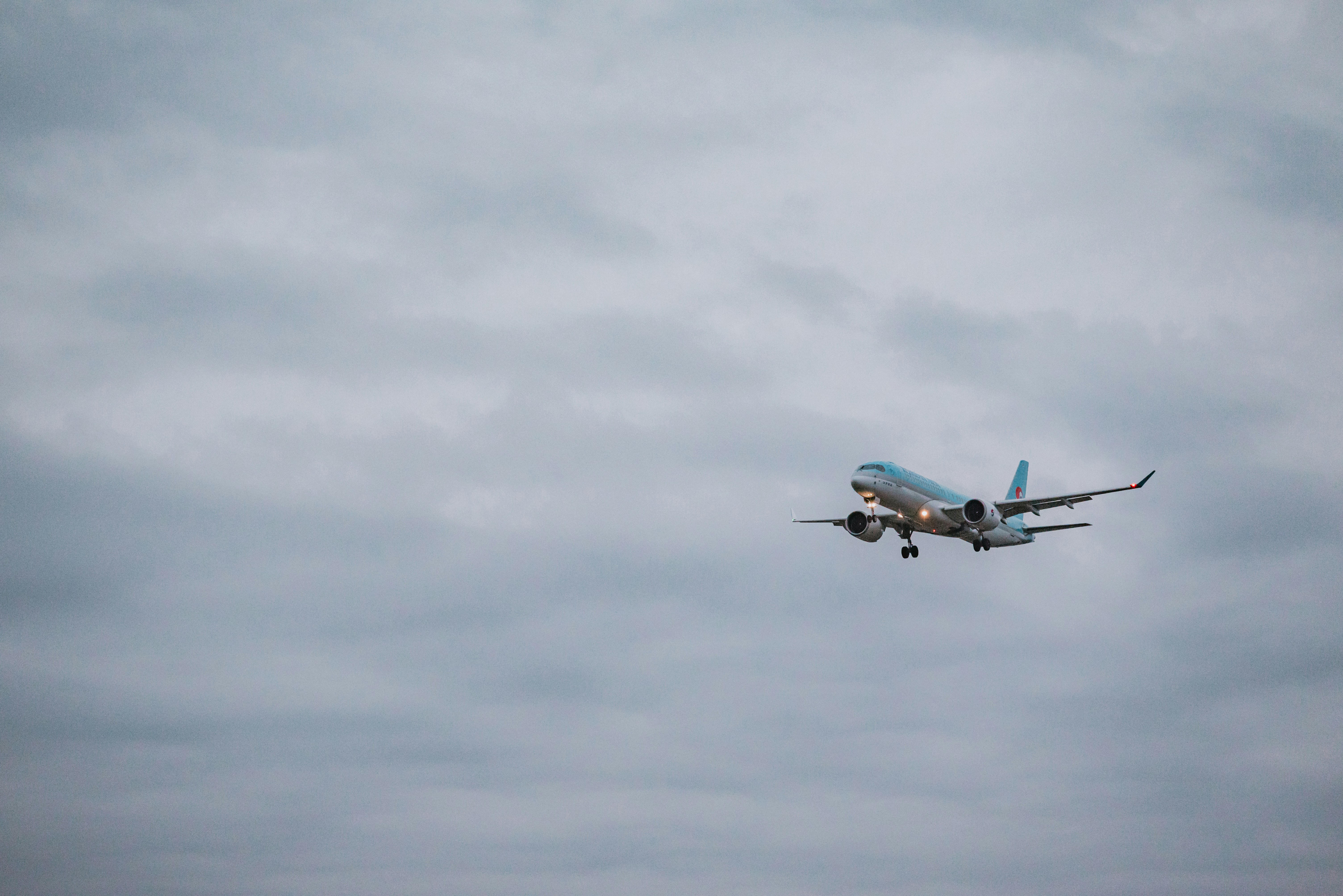 Ascending Through the Overcast Skies
