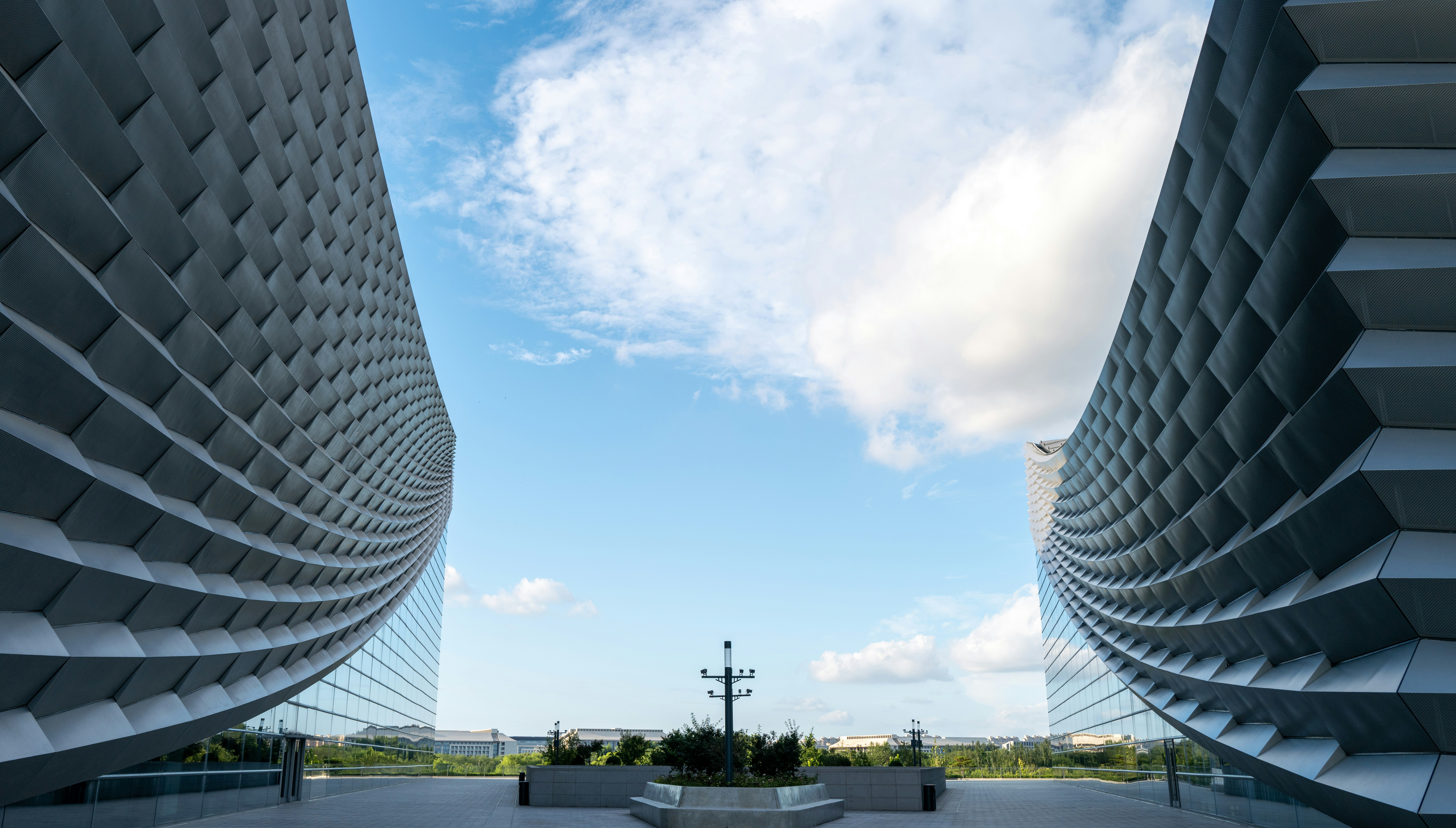 Twin Curves, Open Sky: The City Between Arcaded Giants
