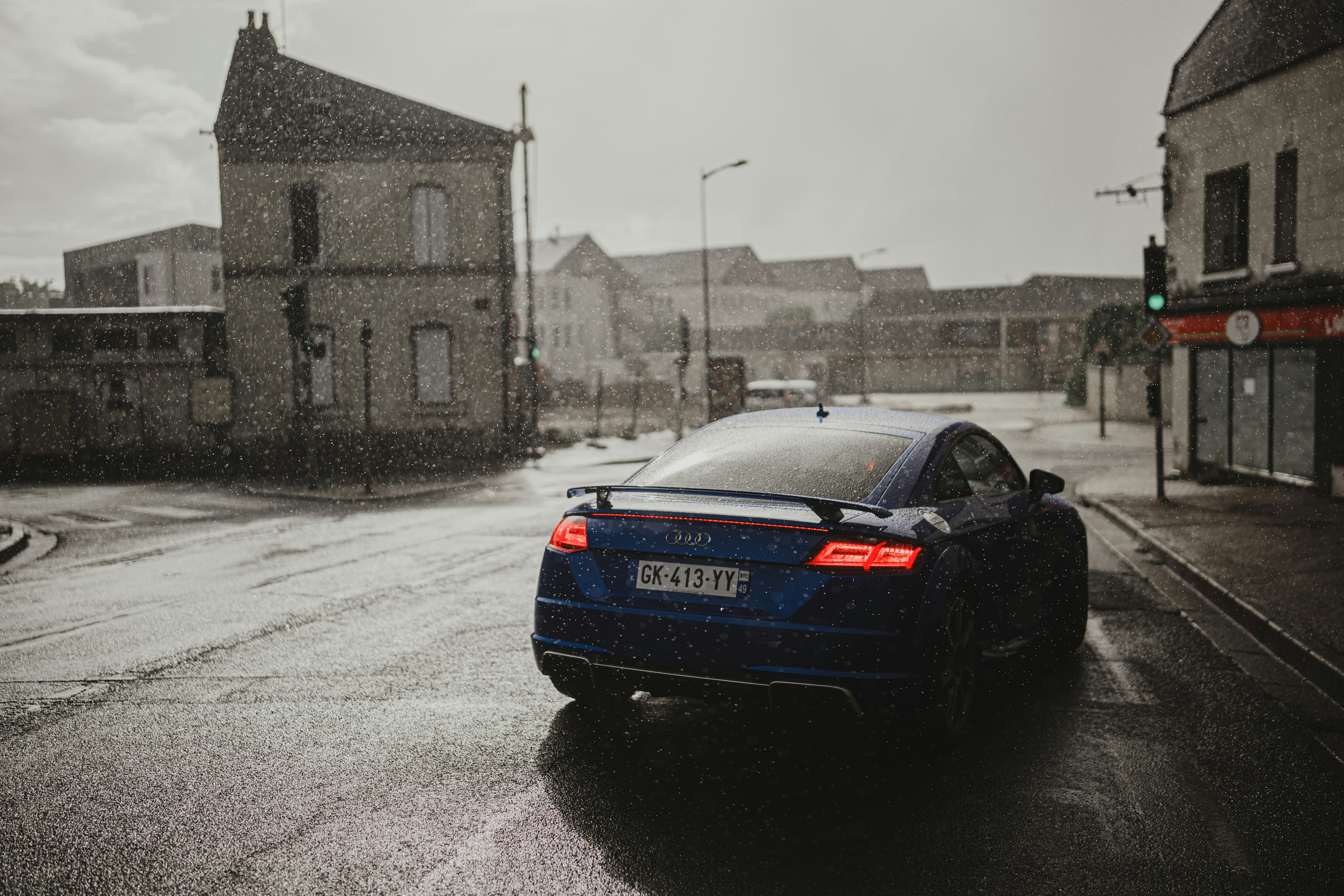Urban Elegance Amidst the Rain