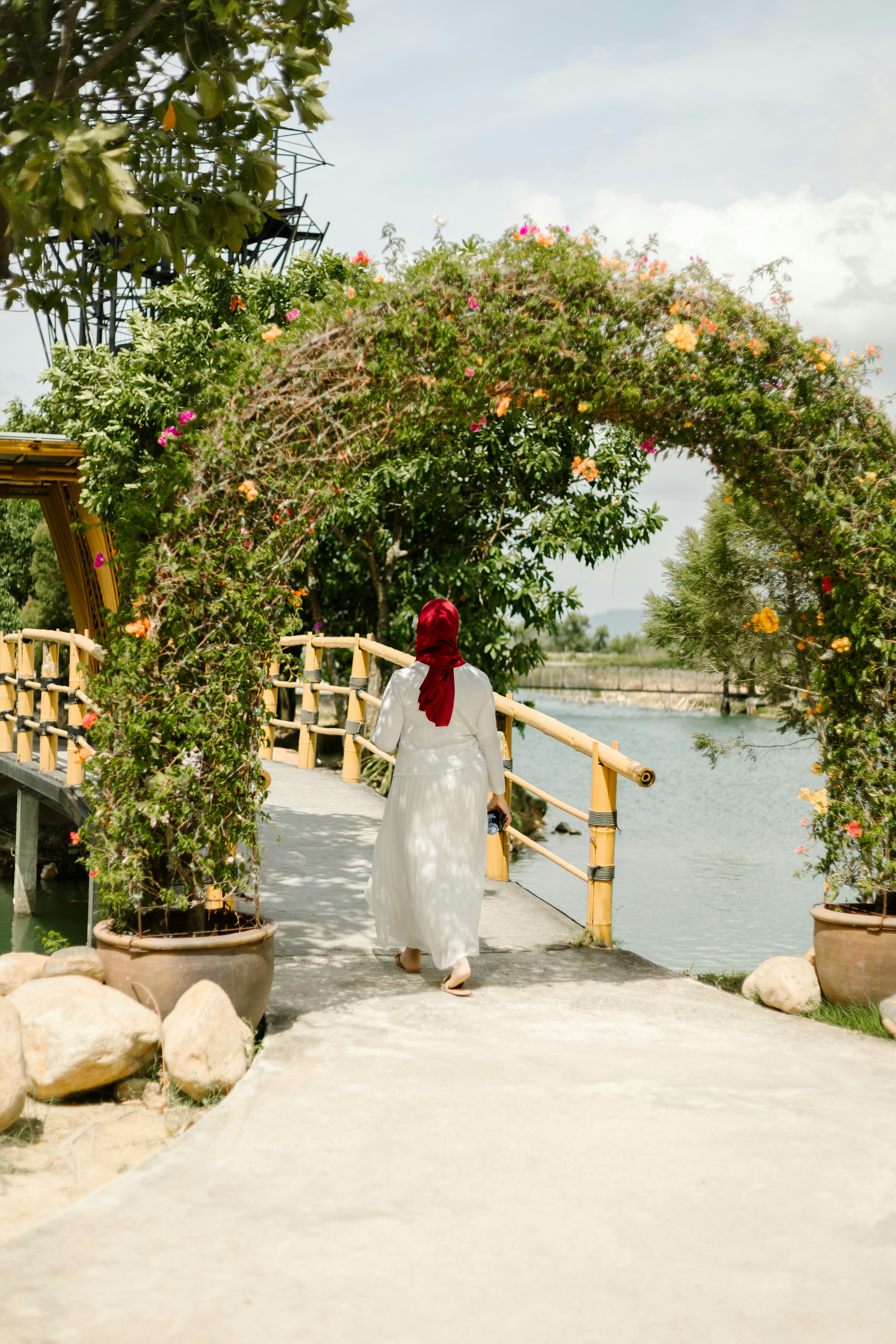 Pathway to Serenity: A Floral Archway Experience