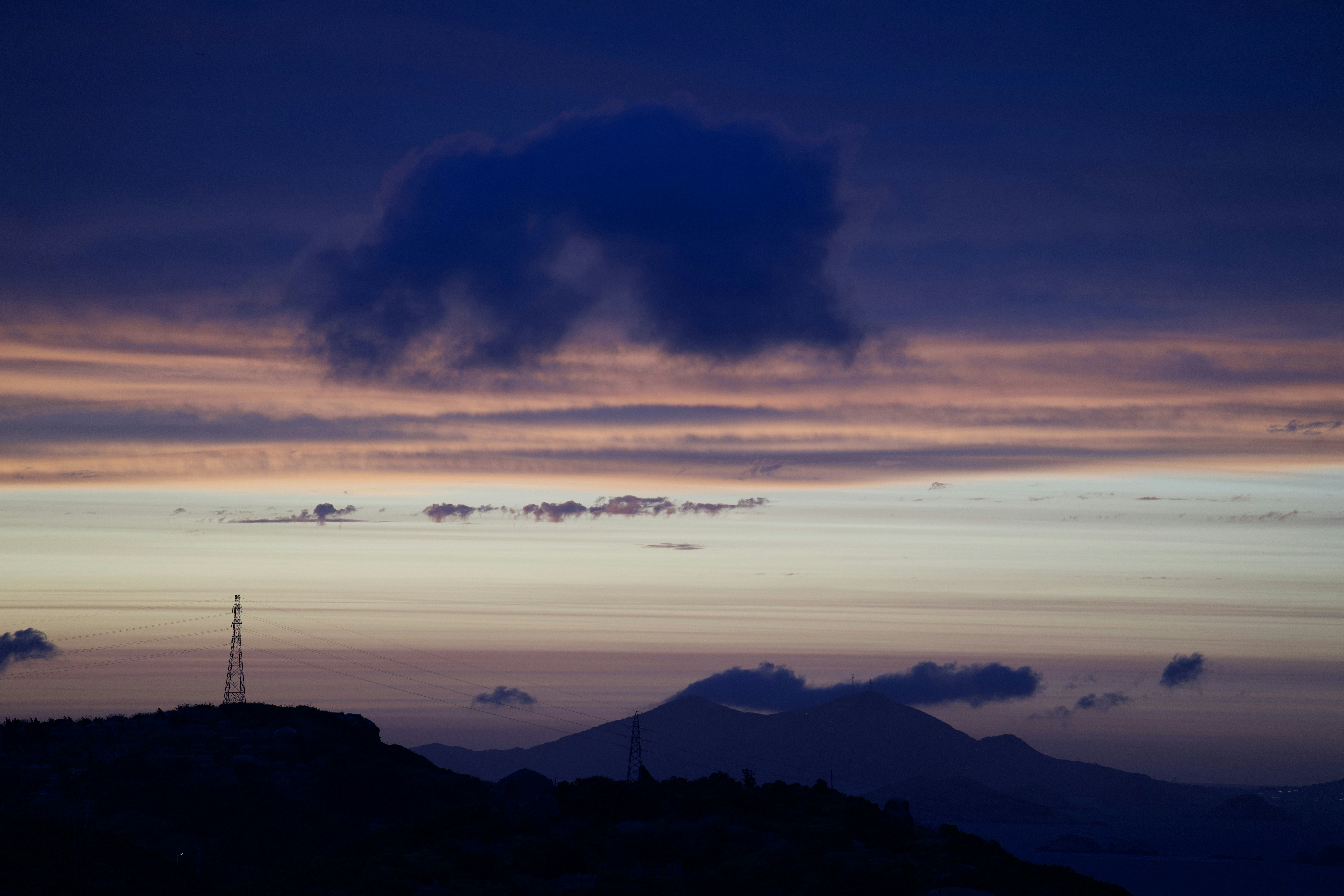 Whispers of Dusk: A Mountain Silhouette