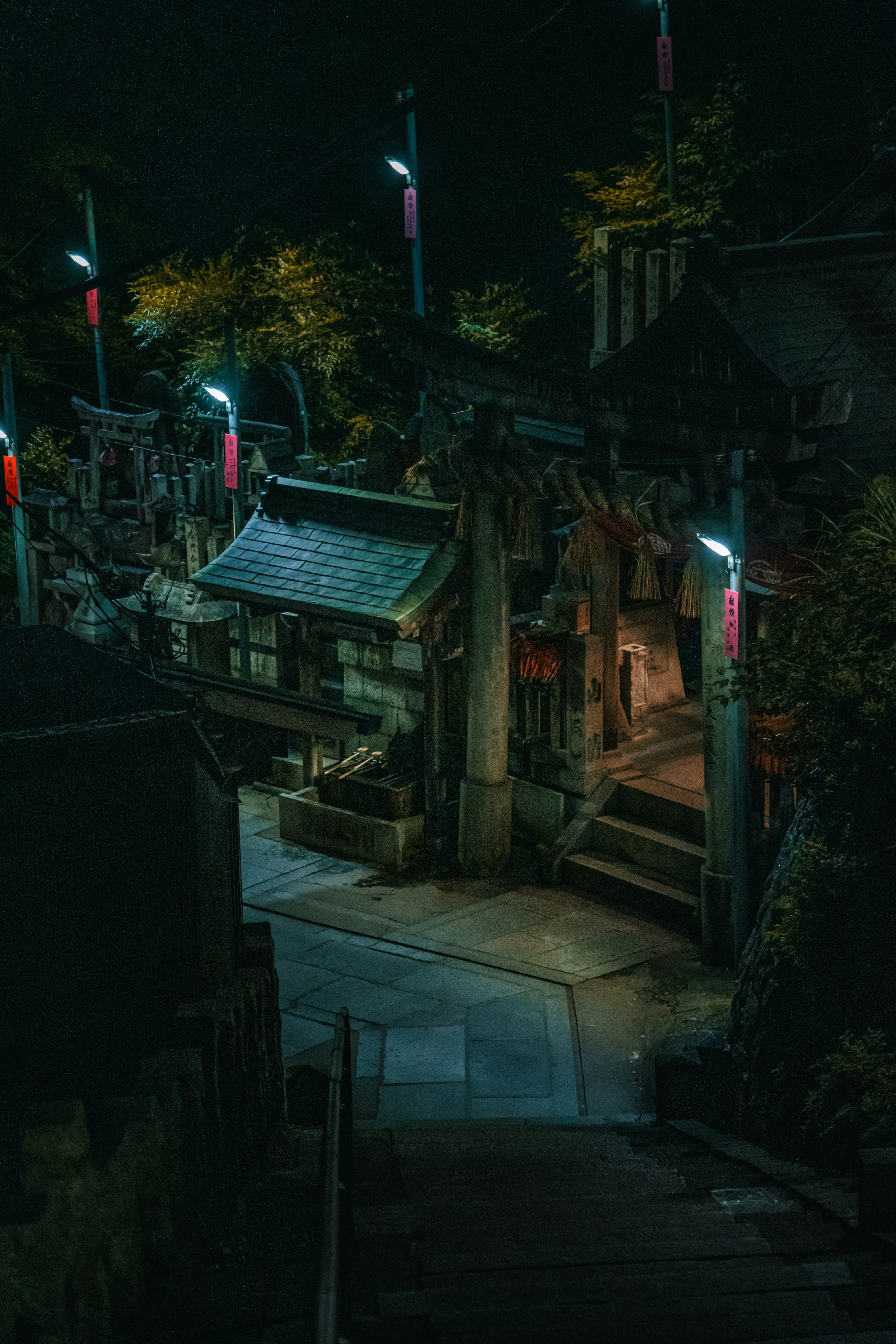 Whispers of the Night: A Serene Pathway Through Ancient Architecture