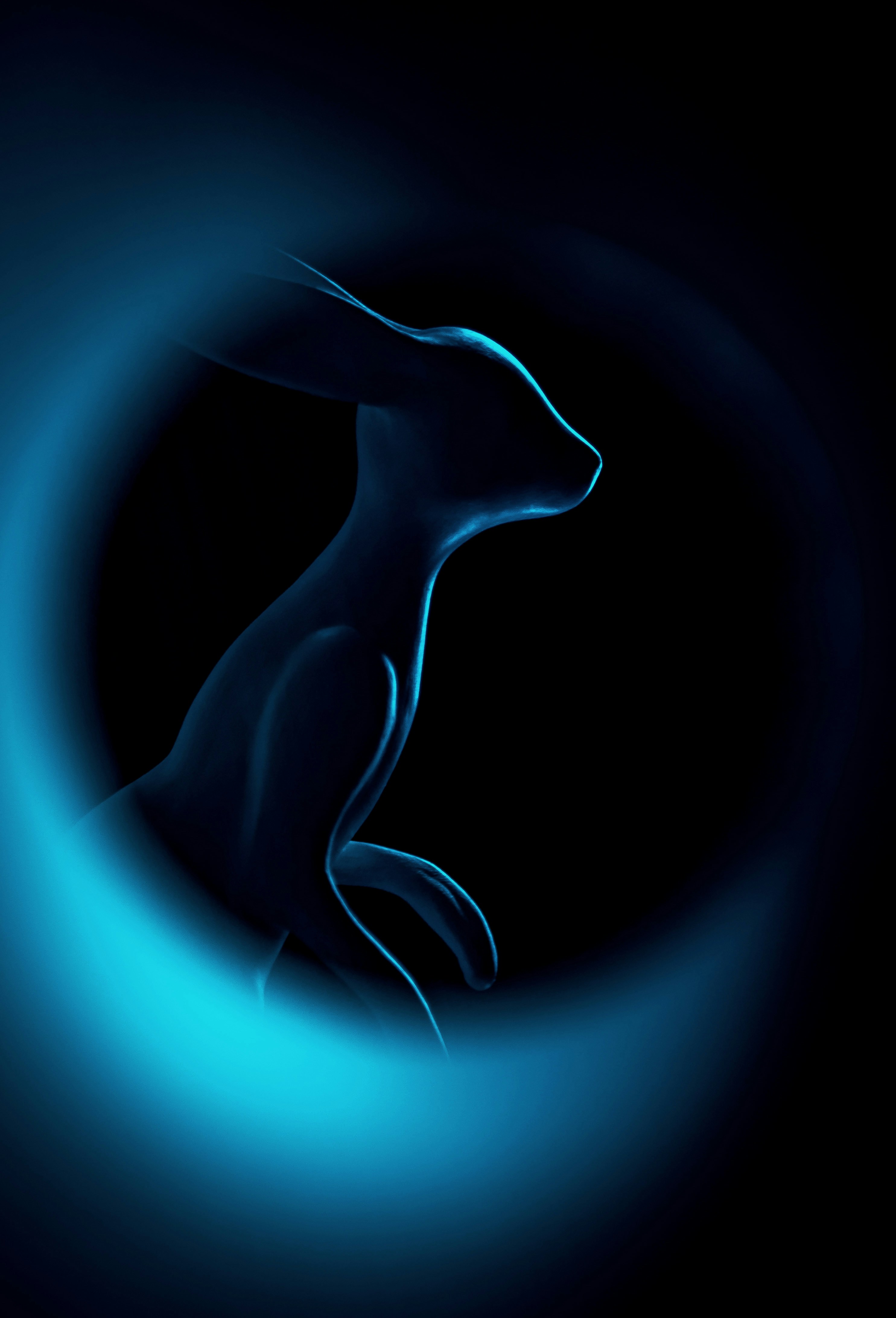 Ethereal Silhouette of a Rabbit in a Dreamscape