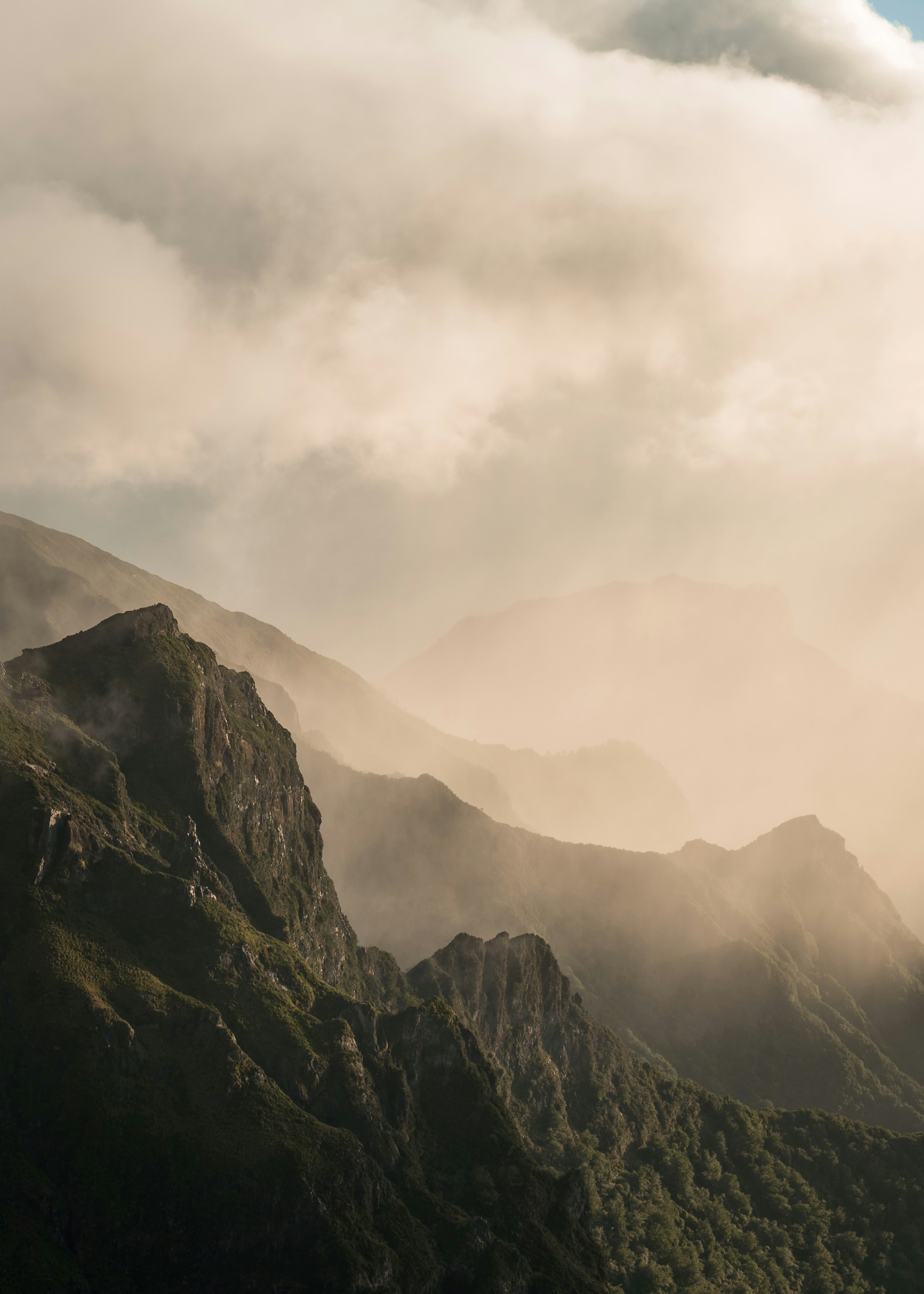Mystical Mountains on Madeira | Mountains are shrouded in clouds and fog.