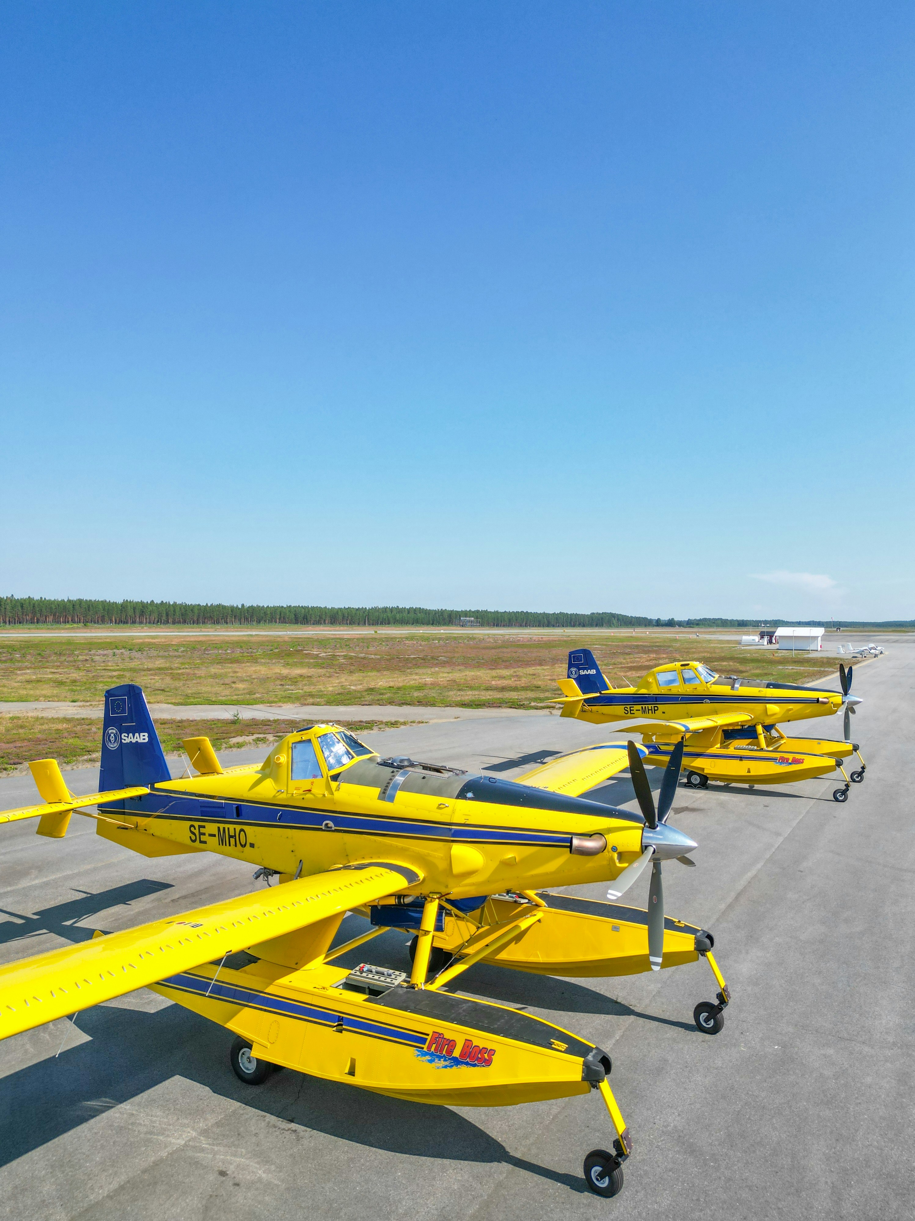 Aerial Guardians: The Yellow Fleet Ready for Takeoff
