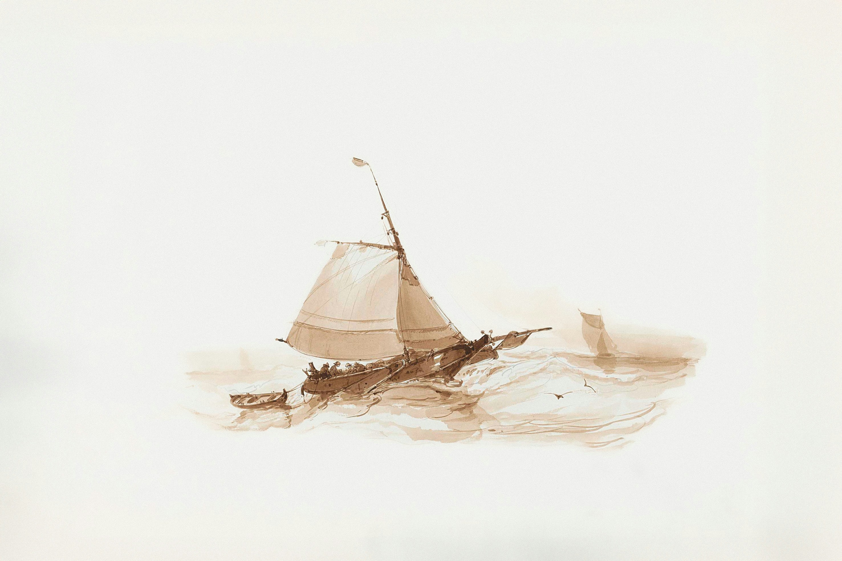 Title: Zeilschip met figuren op het water Publisher: Rijksmuseum Date: 1830 - 1860 Providing institution: Rijksmuseum Aggregator: Rijksmuseum Providing Country: Netherlands Public Domain Zeilschip met figuren op het water - Rijksmuseum, Netherlands - Public Domain.