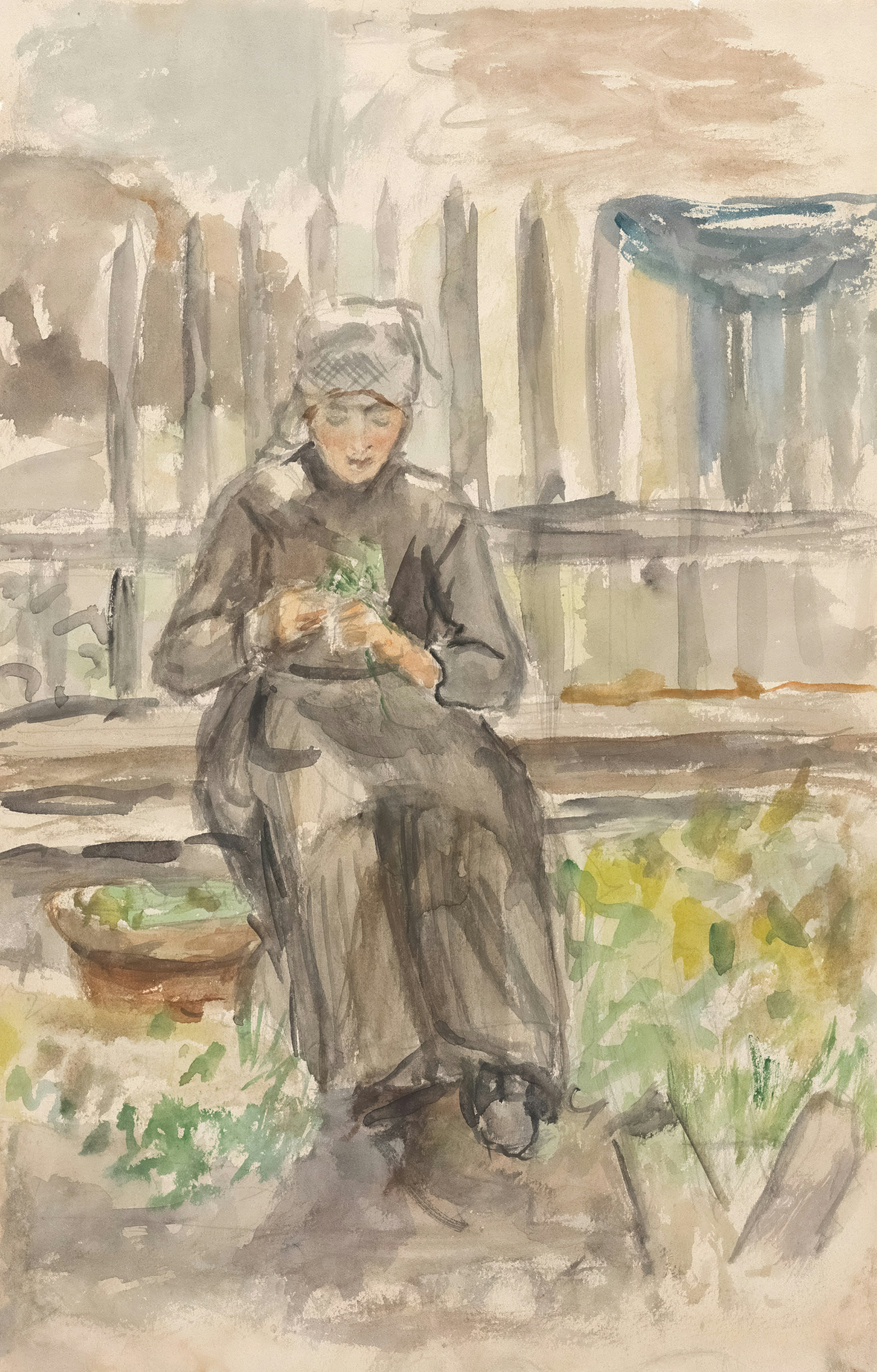 Title: Zittend meisje in een tuin Publisher: Rijksmuseum Date: 1834 - 1911 Providing institution: Rijksmuseum Aggregator: Rijksmuseum Providing Country: Netherlands Public Domain Zittend meisje in een tuin - Rijksmuseum, Netherlands - Public Domain.