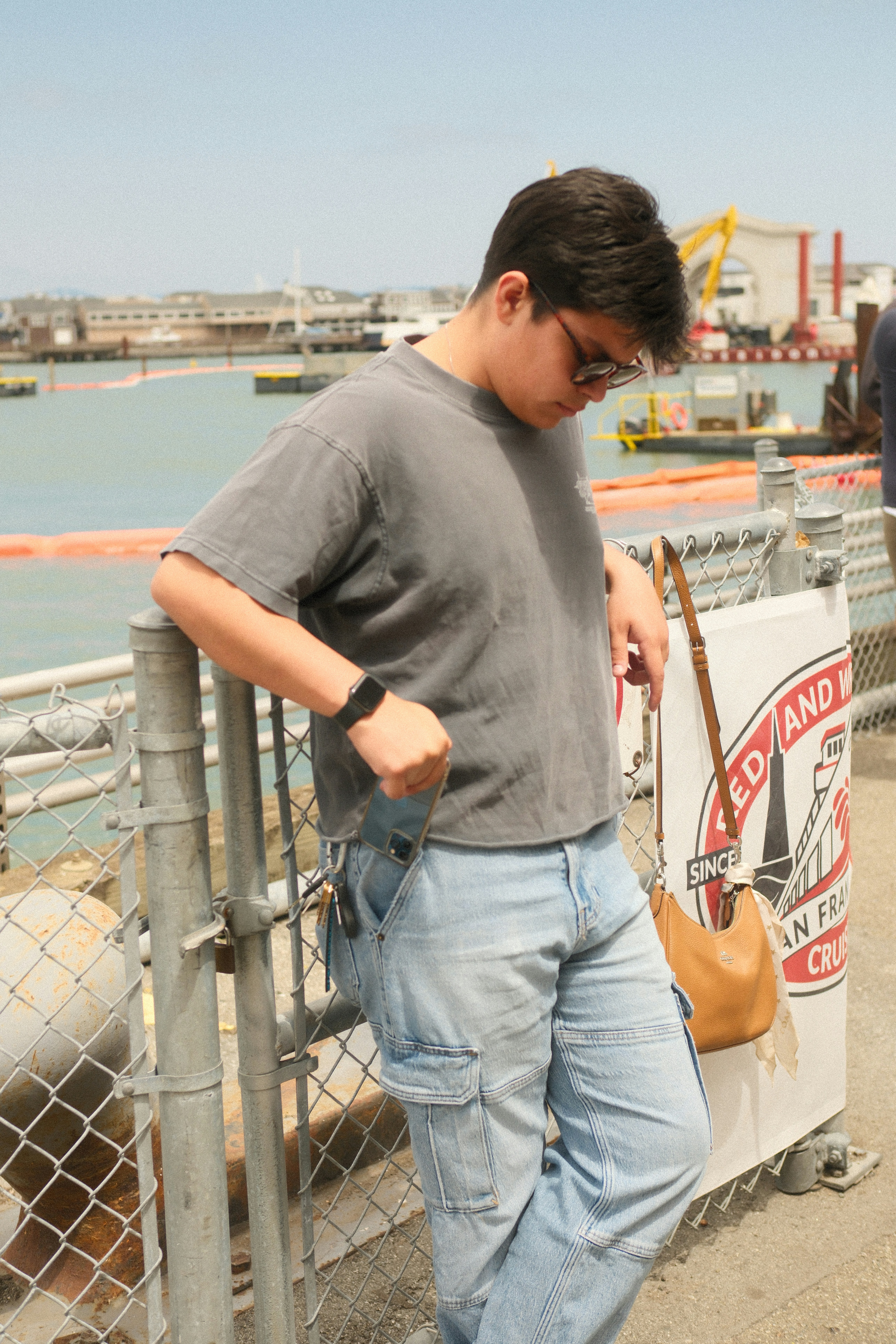 Urban Reflection: A Moment by the Waterfront