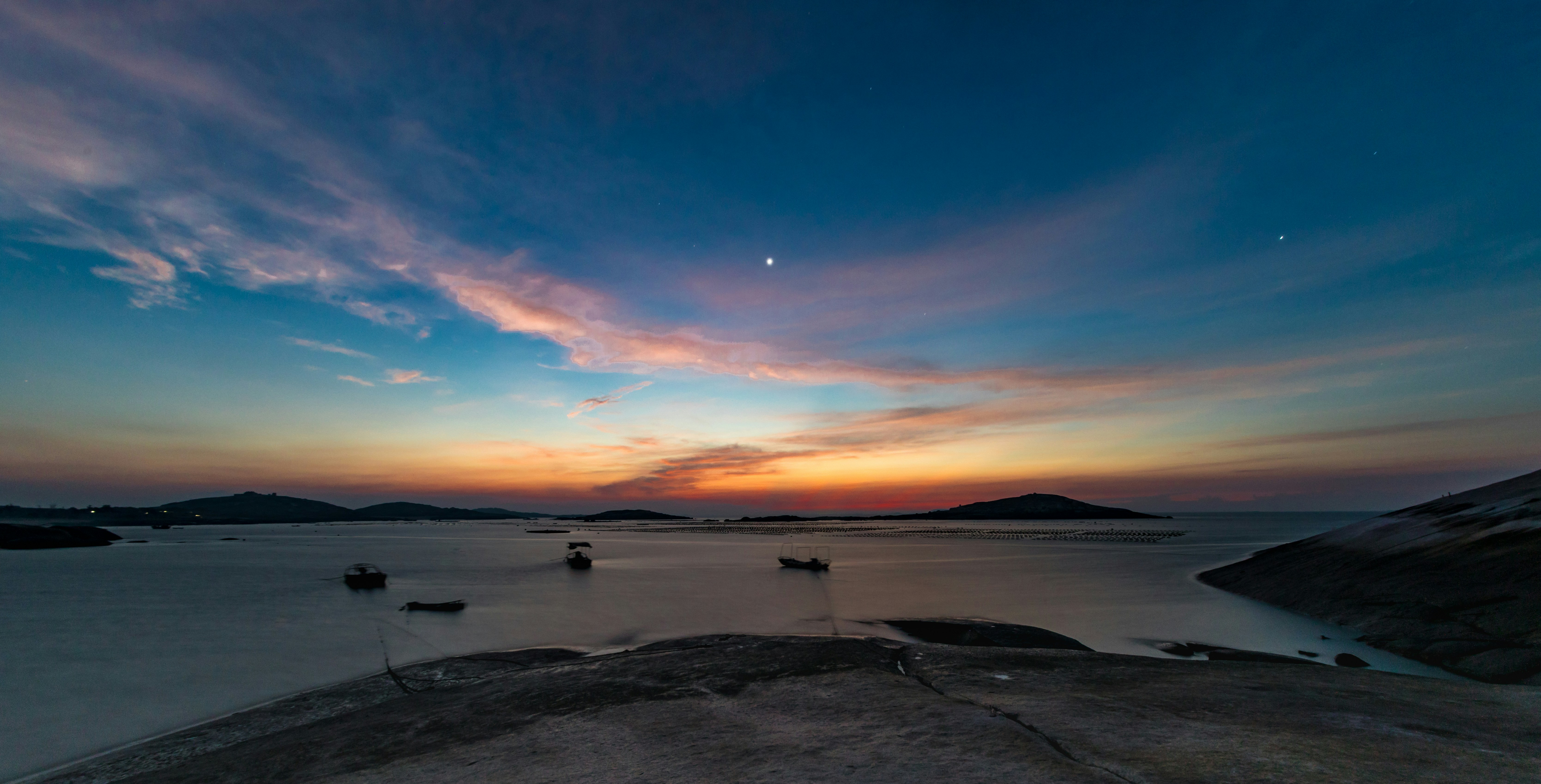 Twilight Reflections on Serene Waters