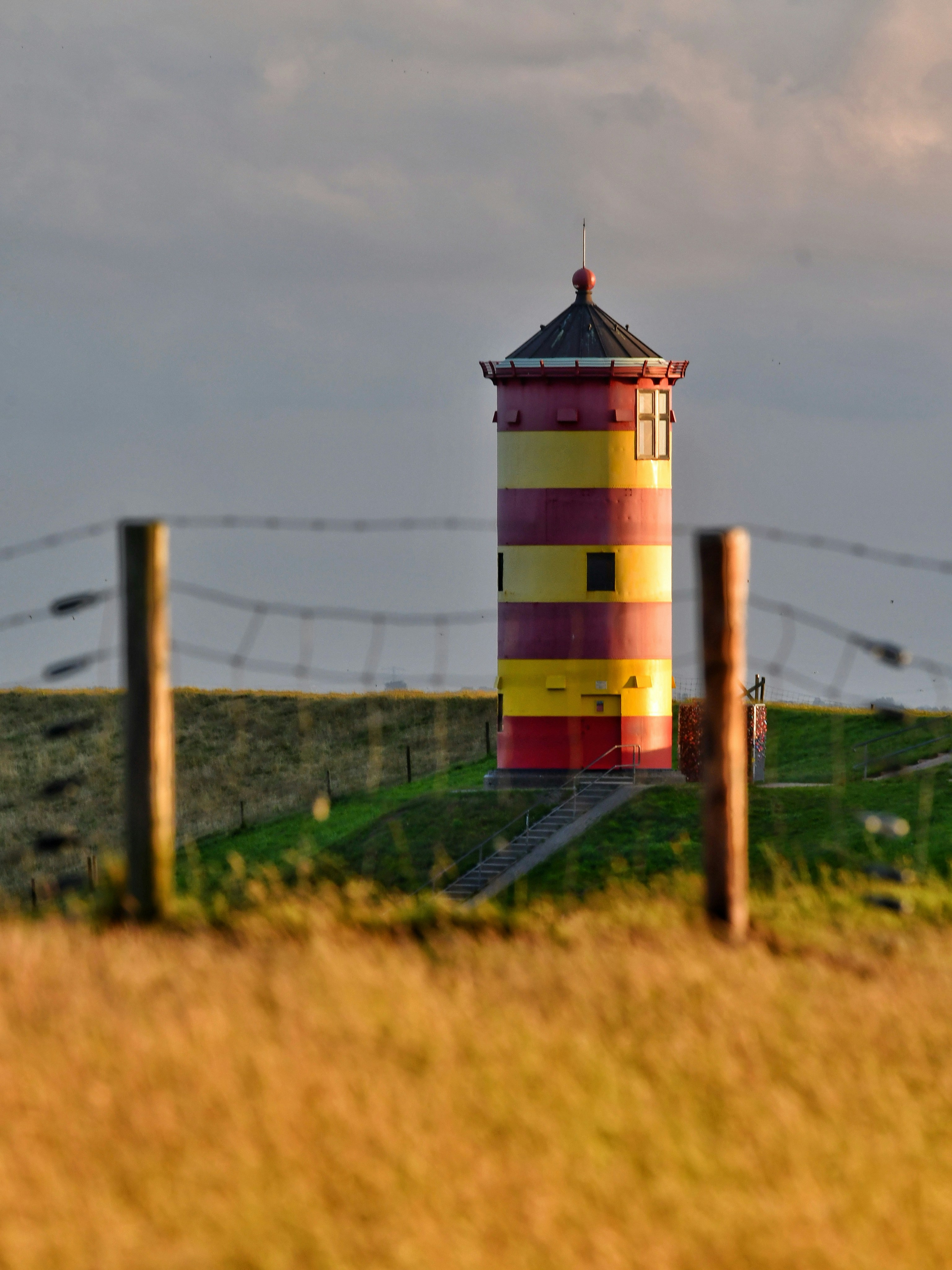 The Colorful Sentinel: A Watchtower of Stripes
