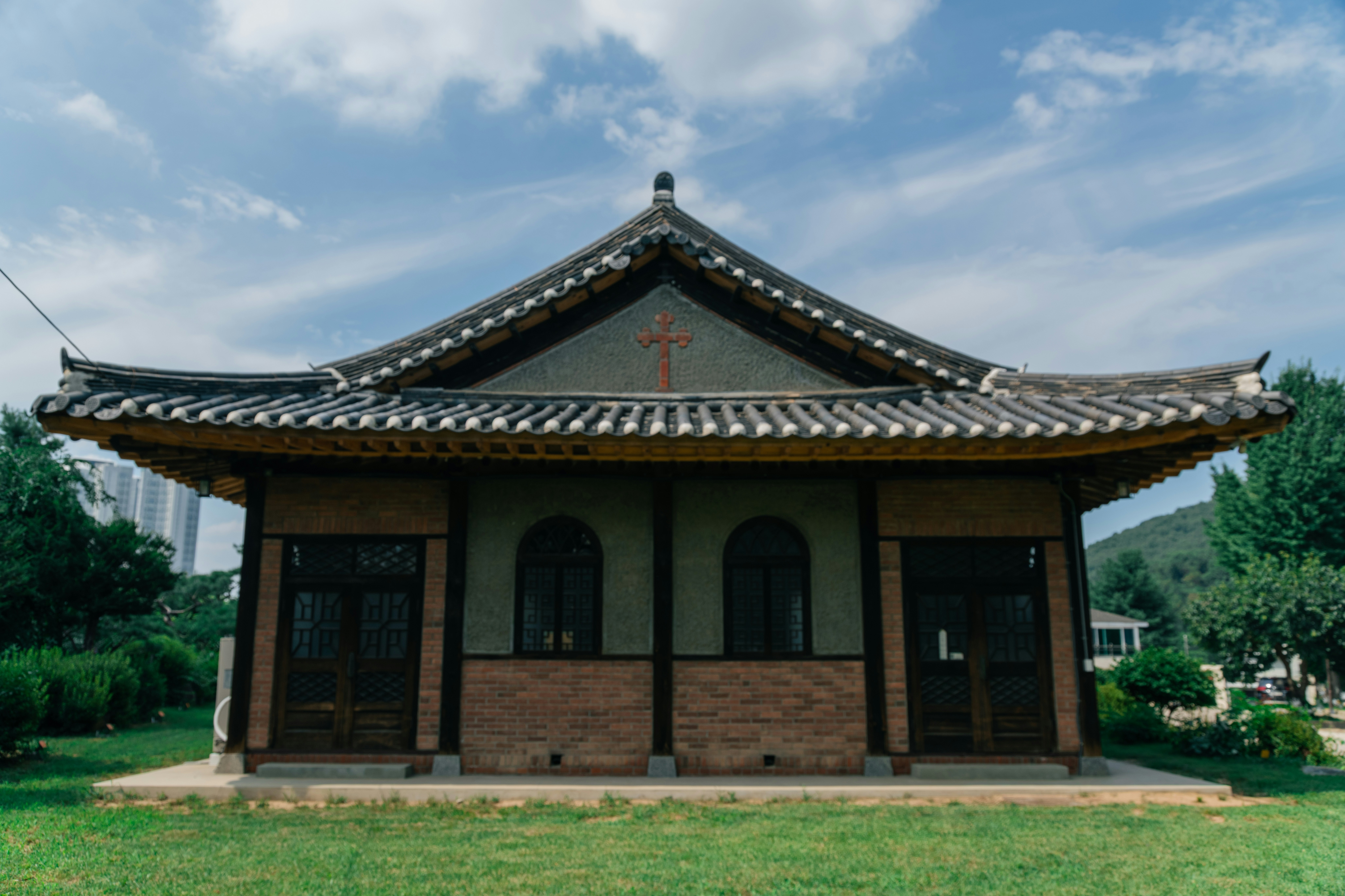 A church with asian architectural influences. photo – Free Building ...