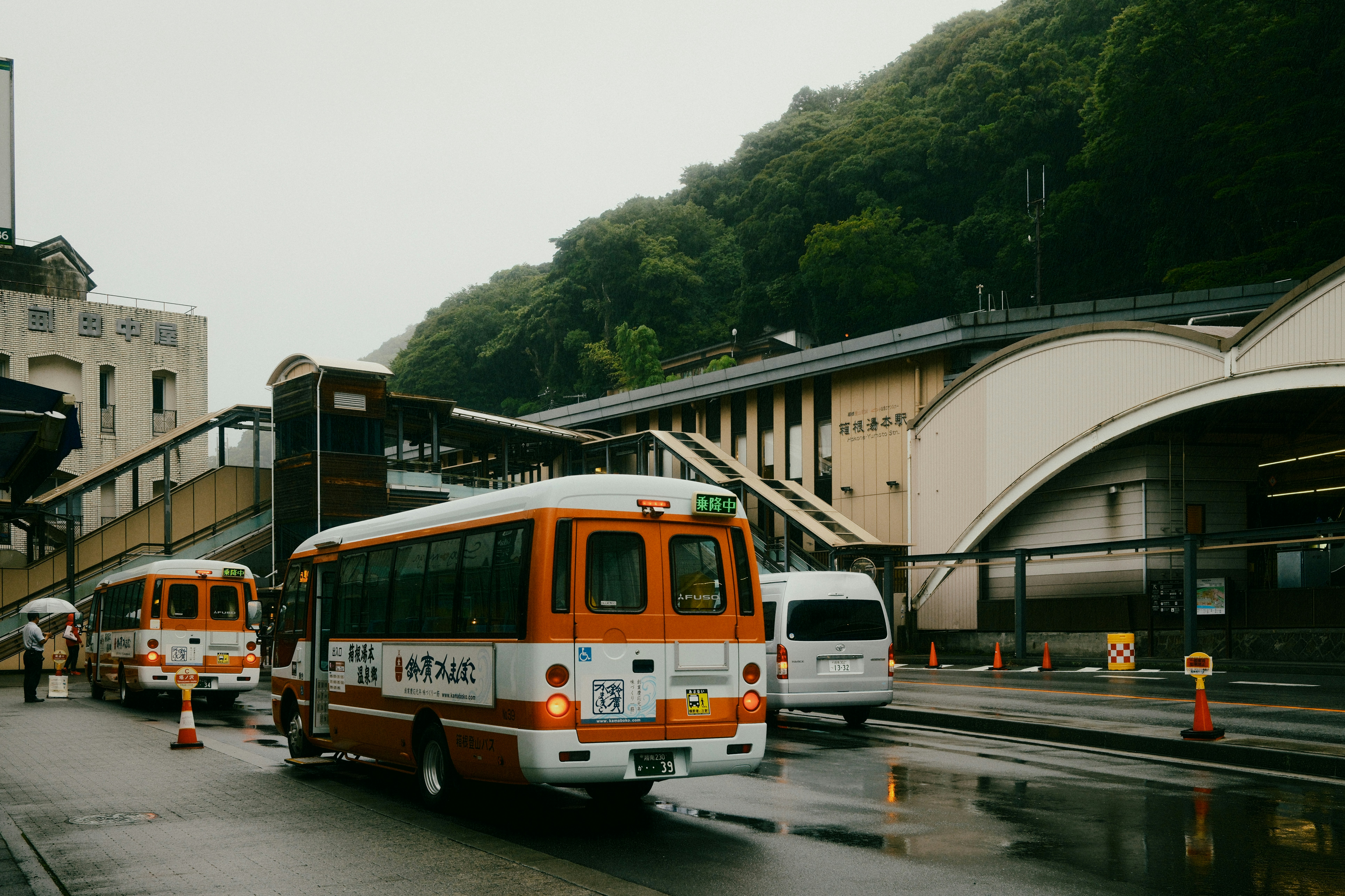 Urban Transit in the Mist: A Journey Through Rainy Streets