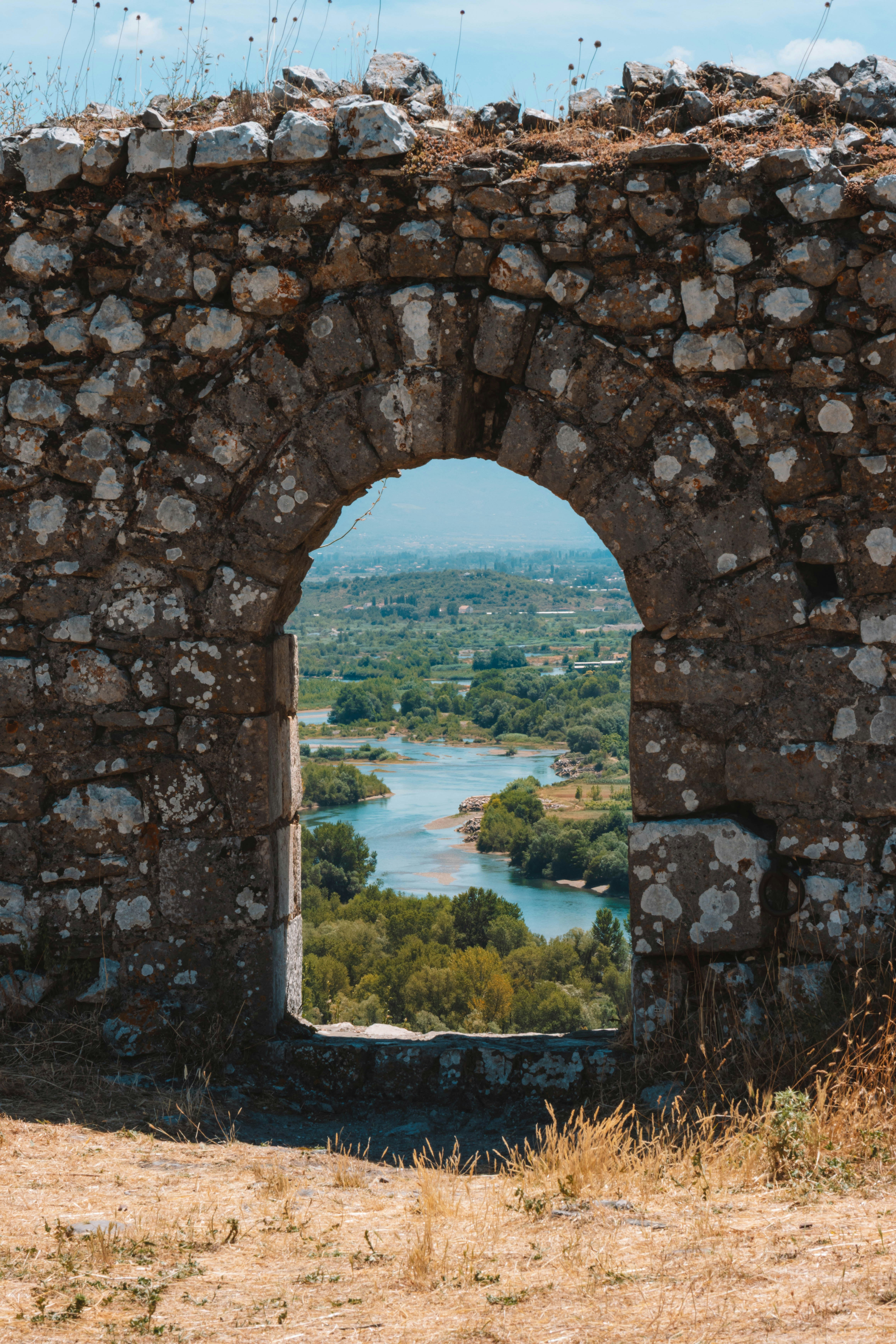 Framed Serenity: A Glimpse Through Ancient Stones