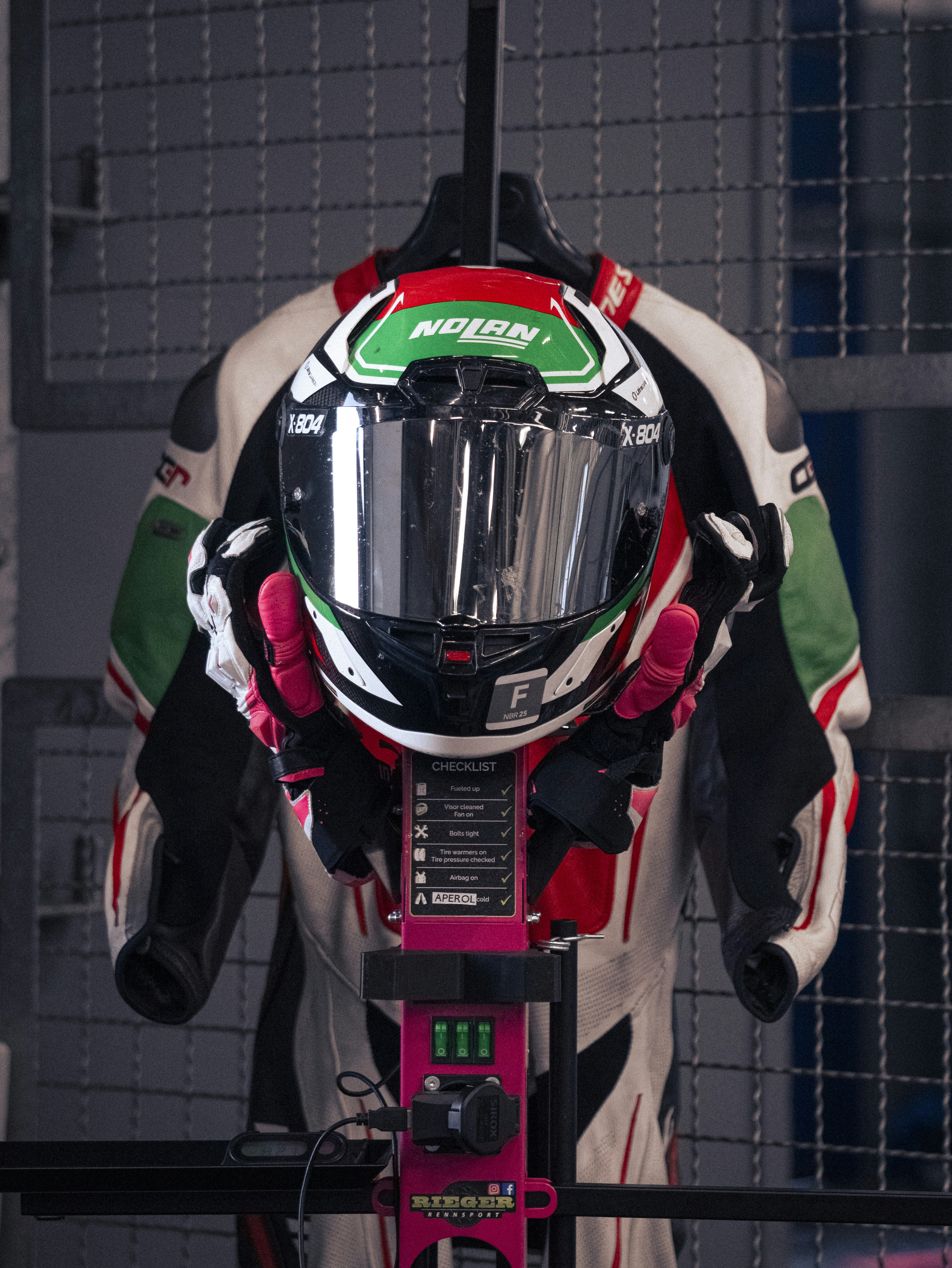 The Calm Before the Race: A Racer's Gear Ready for Action