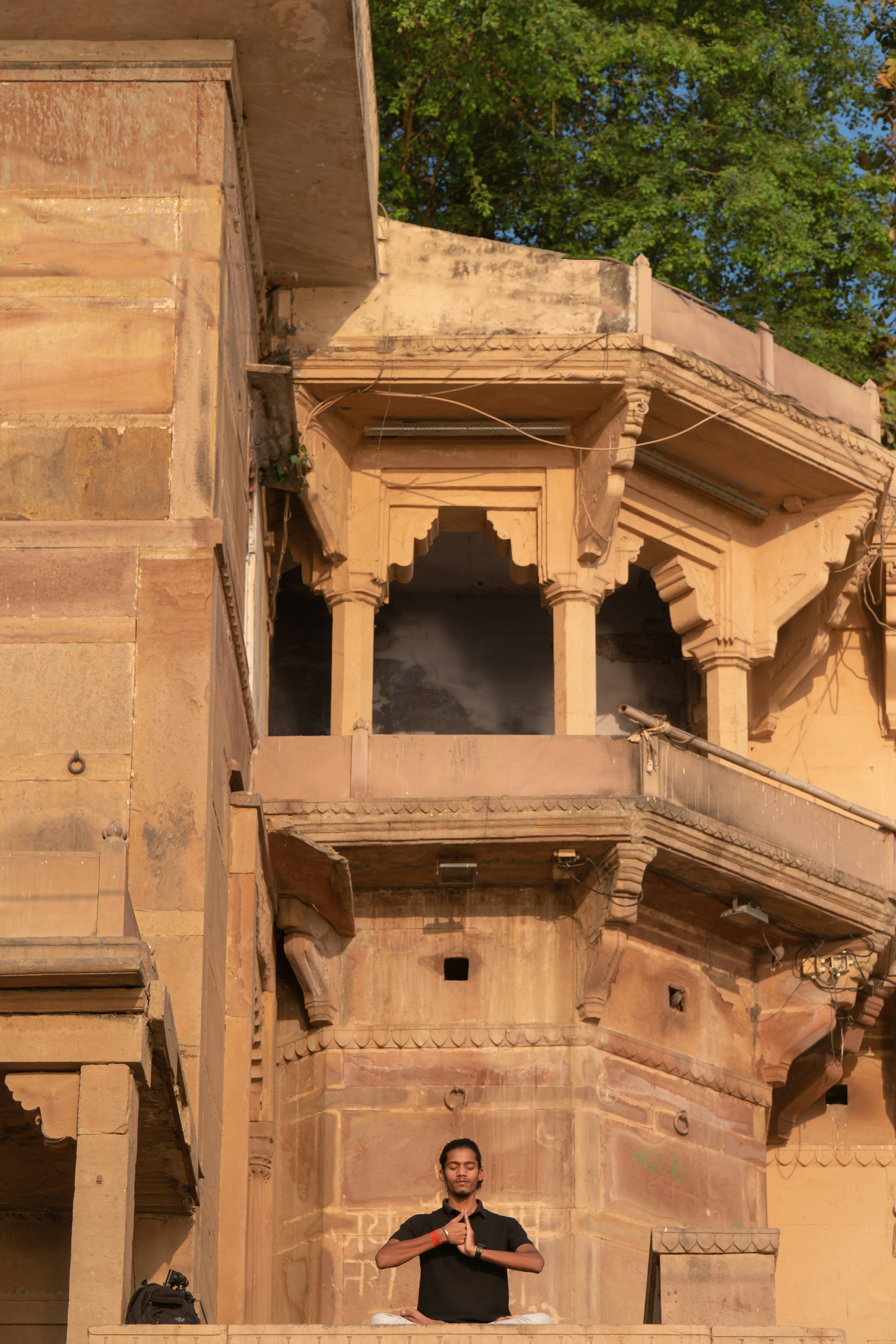 Harmony Amidst Ancient Architecture