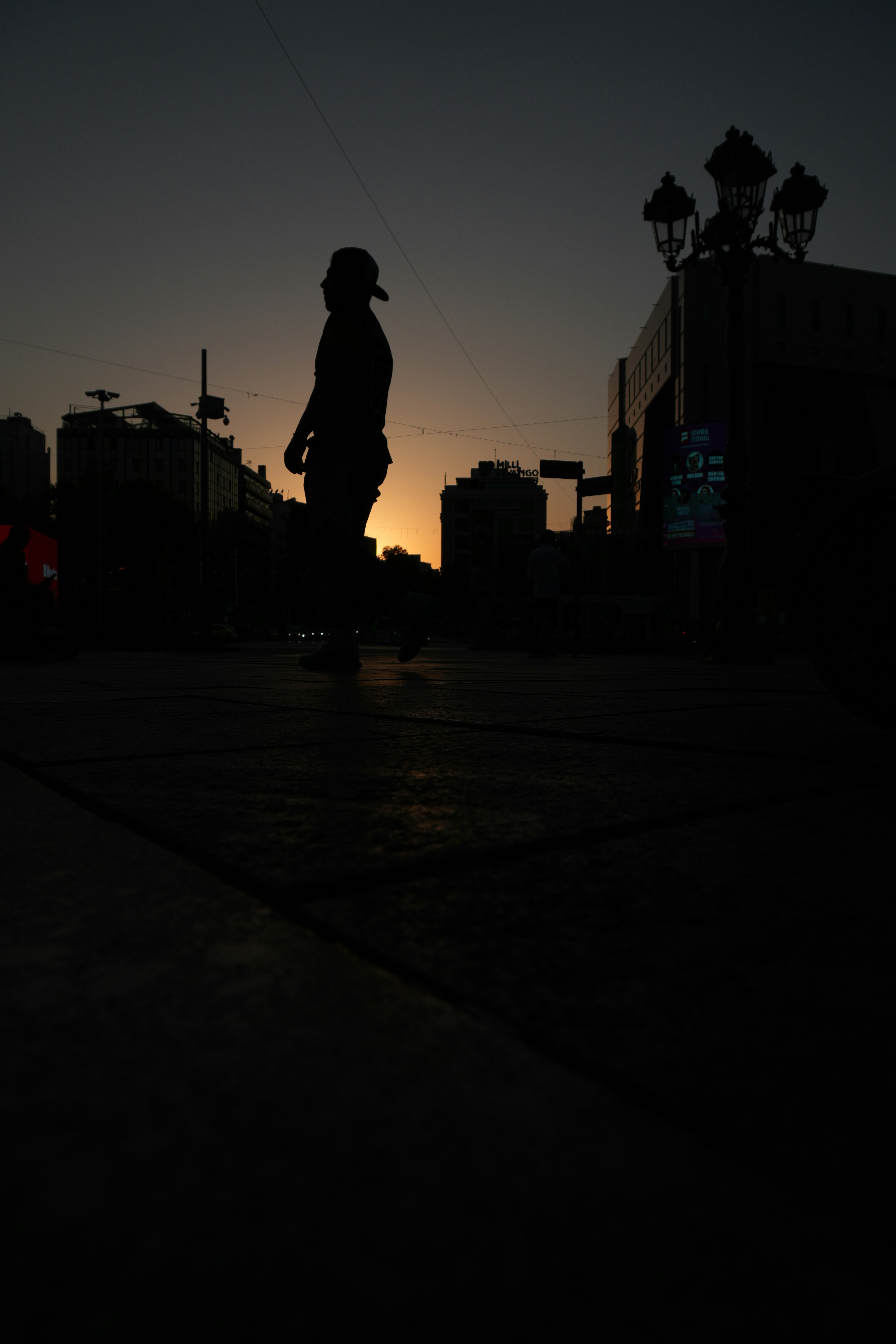 Silhouetted Wanderer Against the Dusk