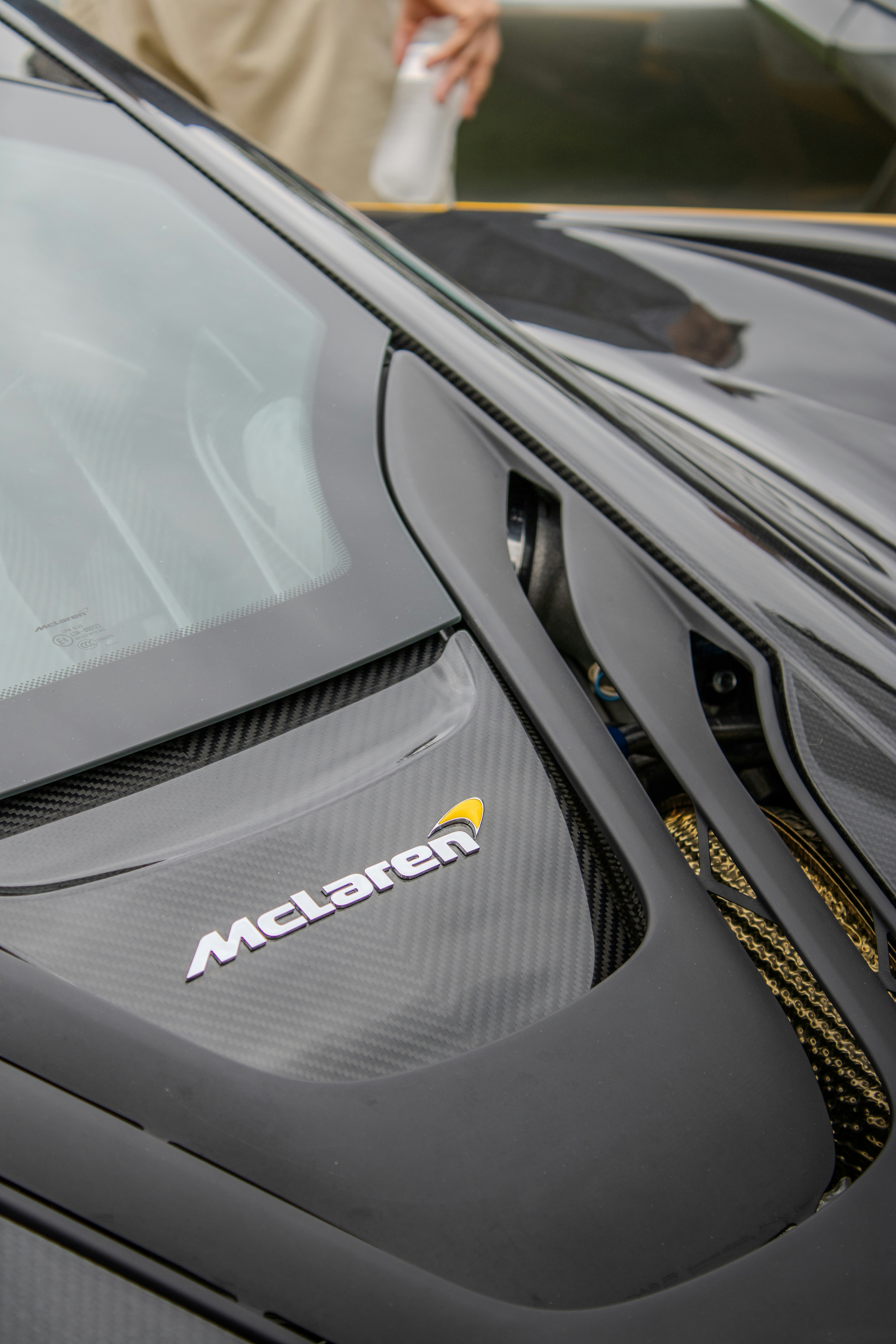 A detailed close-up of a mclaren sports car.
