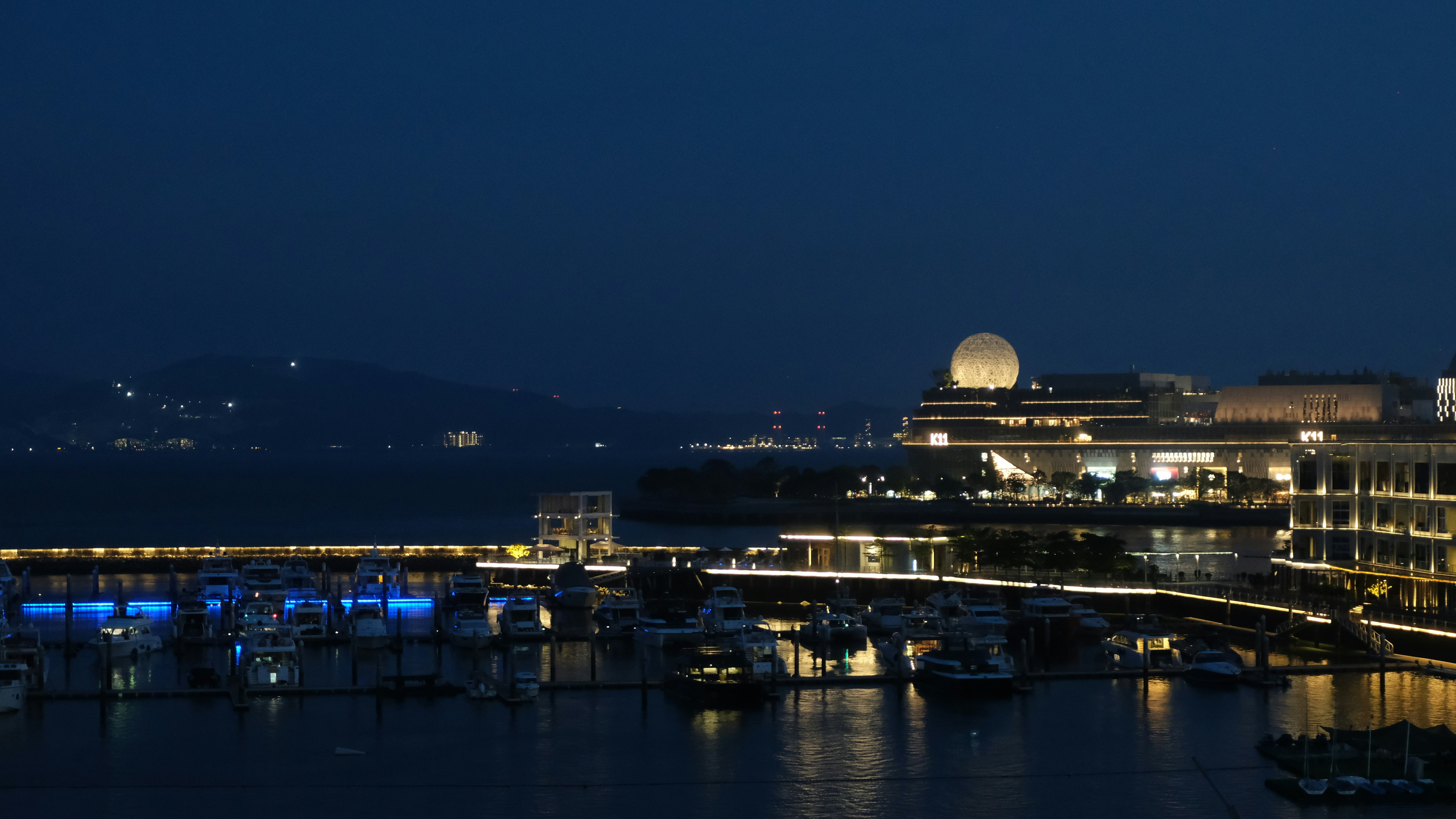 Twilight Reflections on the Marina