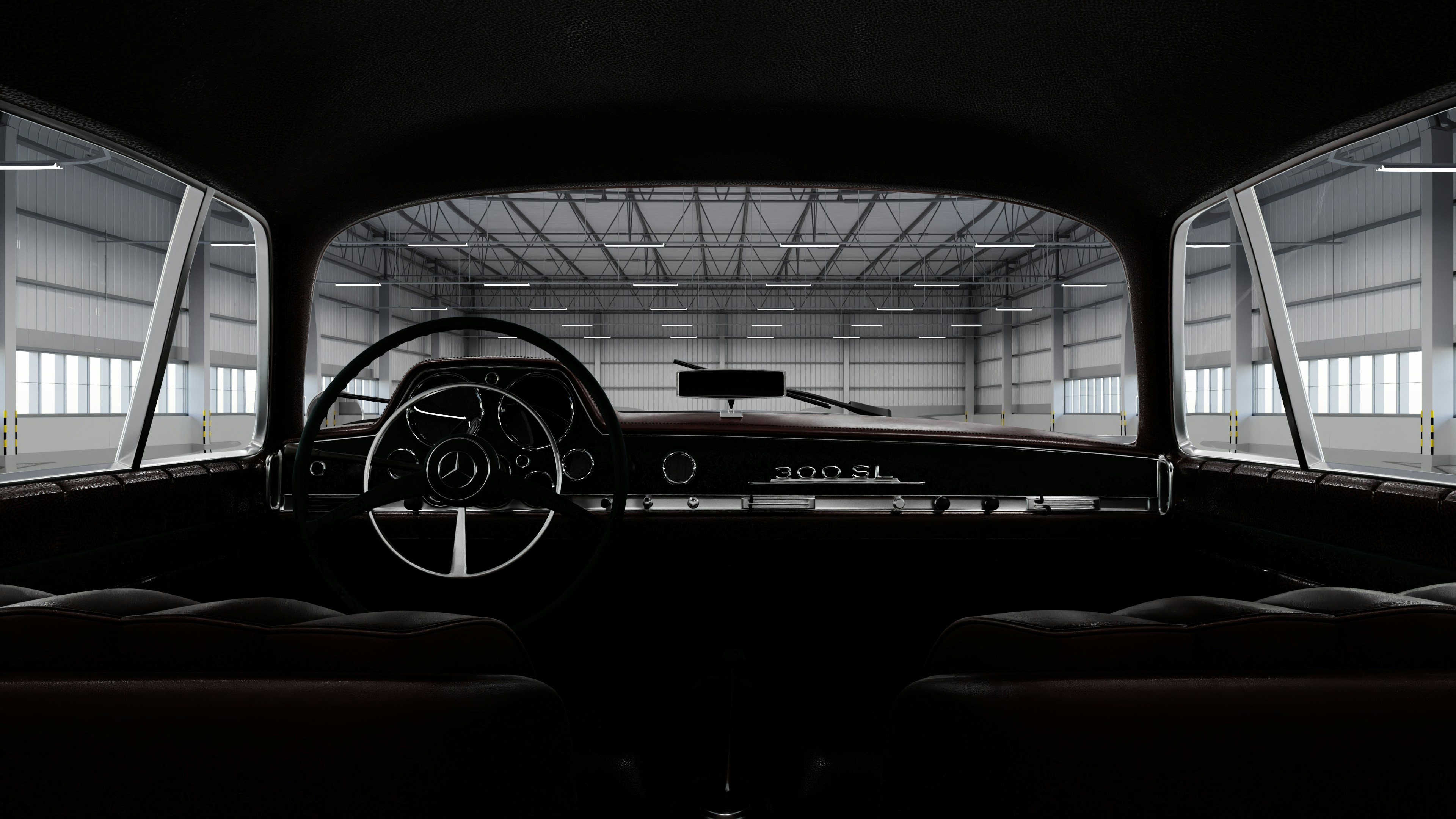 Interior view of a classic car inside a warehouse. photo – Free Vehicle ...