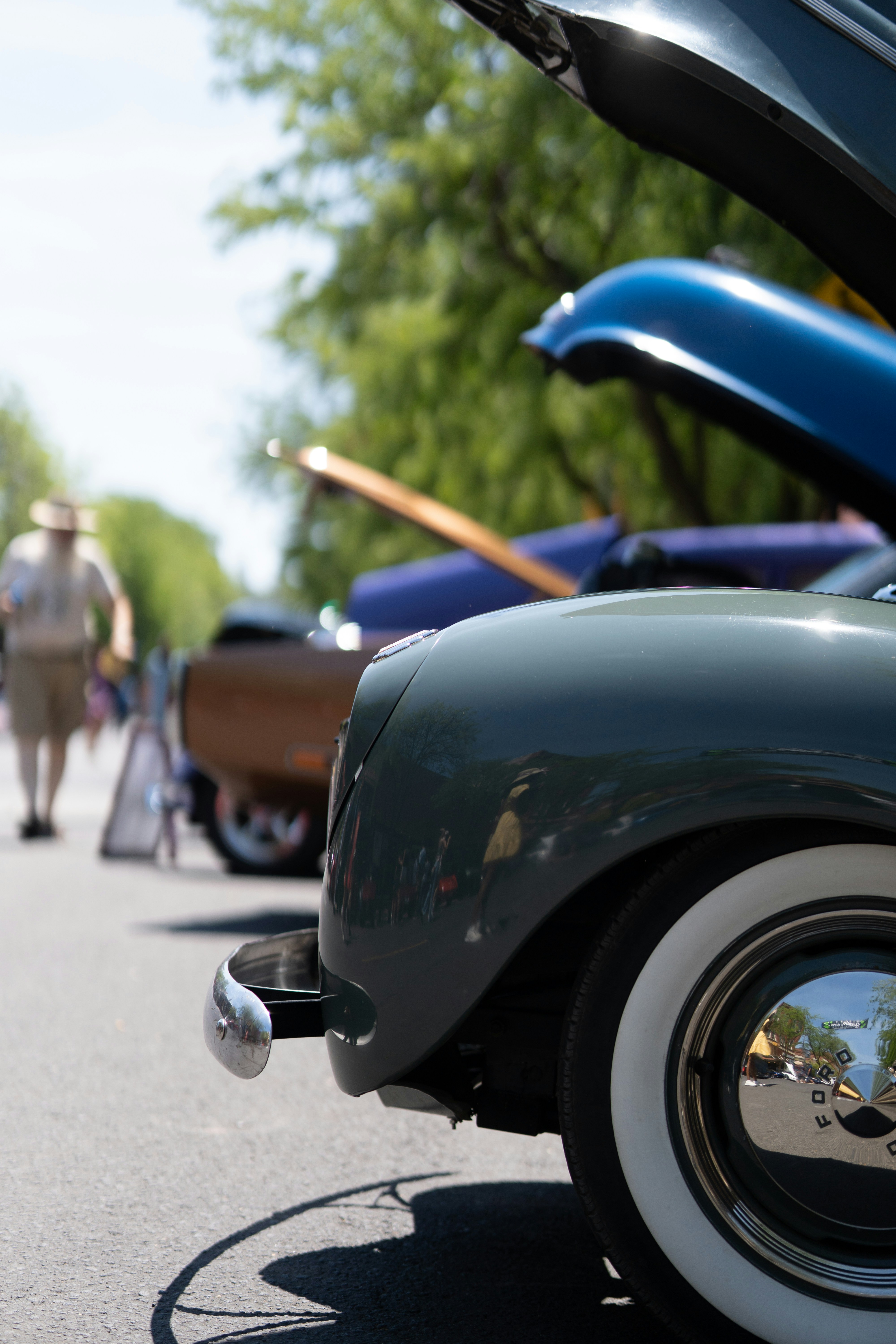 Chrome Whisper: Vintage Car Curves at a Classic Car Show