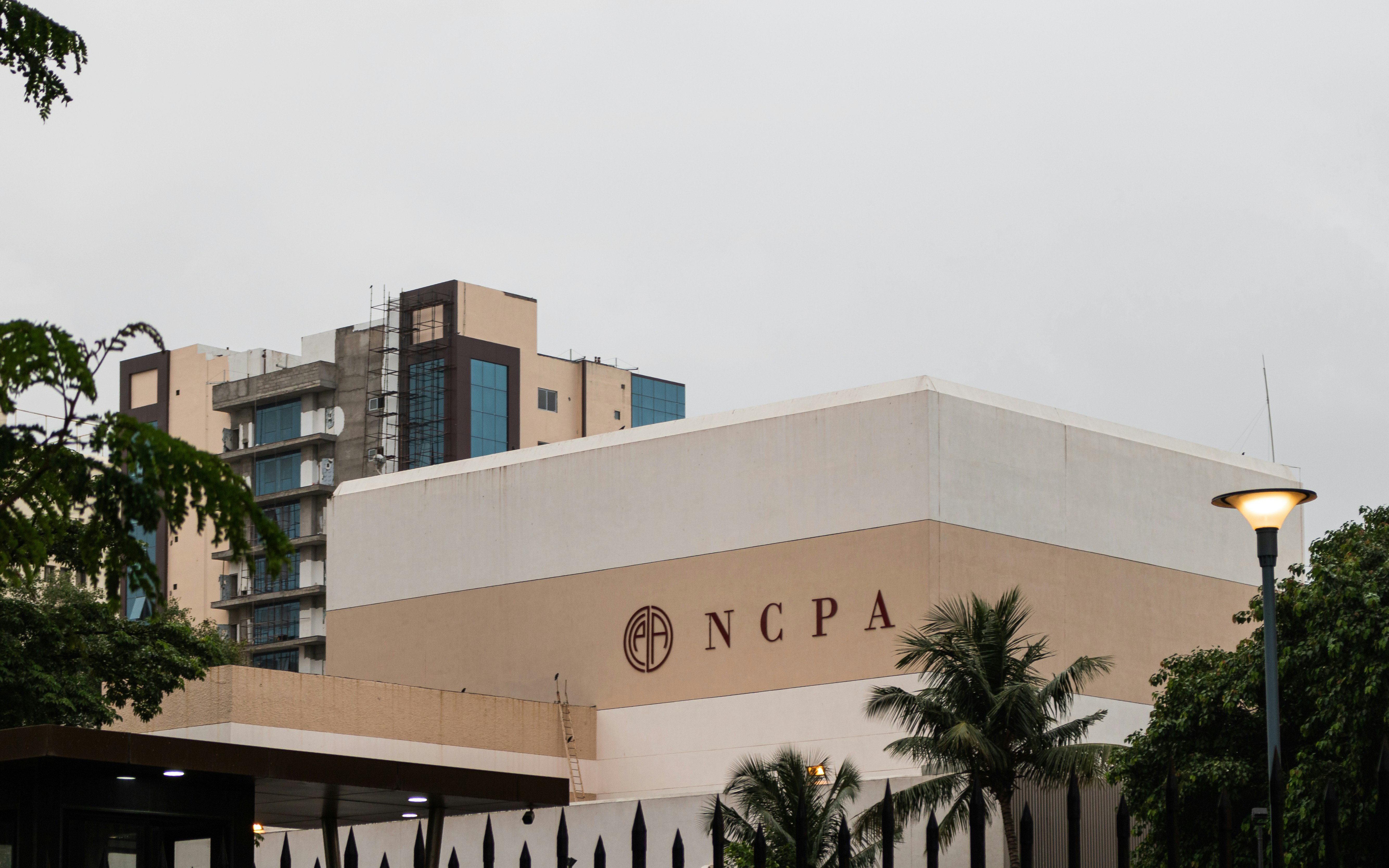 The National Centre for the Performing Arts (NCPA) at Nariman Point in Mumbai, a prominent cultural landmark on India’s western coastline. Known for its distinct architecture and role in promoting performing arts, the NCPA stands at the edge of the Arabian Sea, blending urban design with scenic surroundings. The photograph showcases the building’s clean lines, geometric form, and the calm atmosphere of South Mumbai.