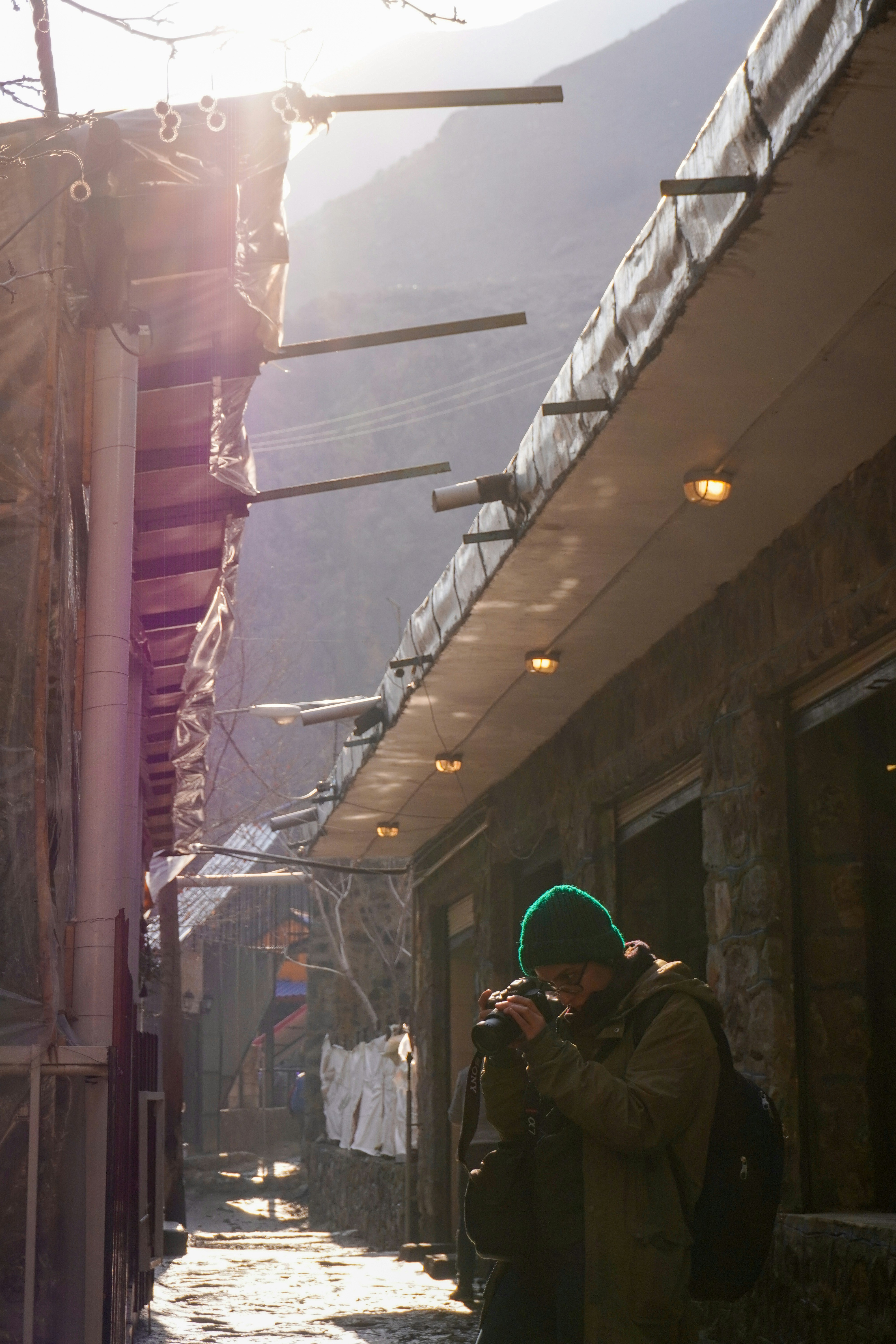 A Quiet Moment in a Mountain Village