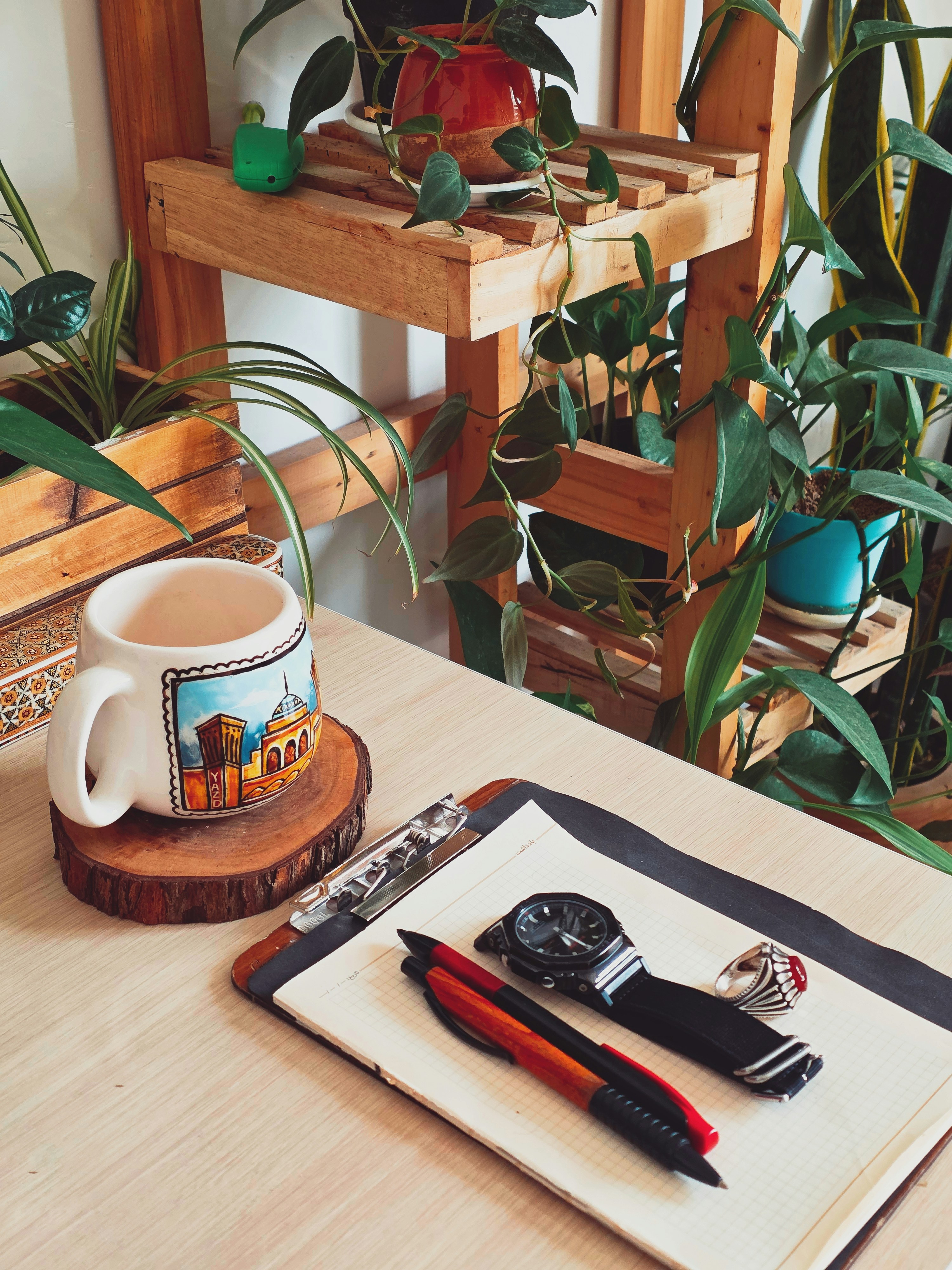 A Cozy Workspace Amidst Greenery