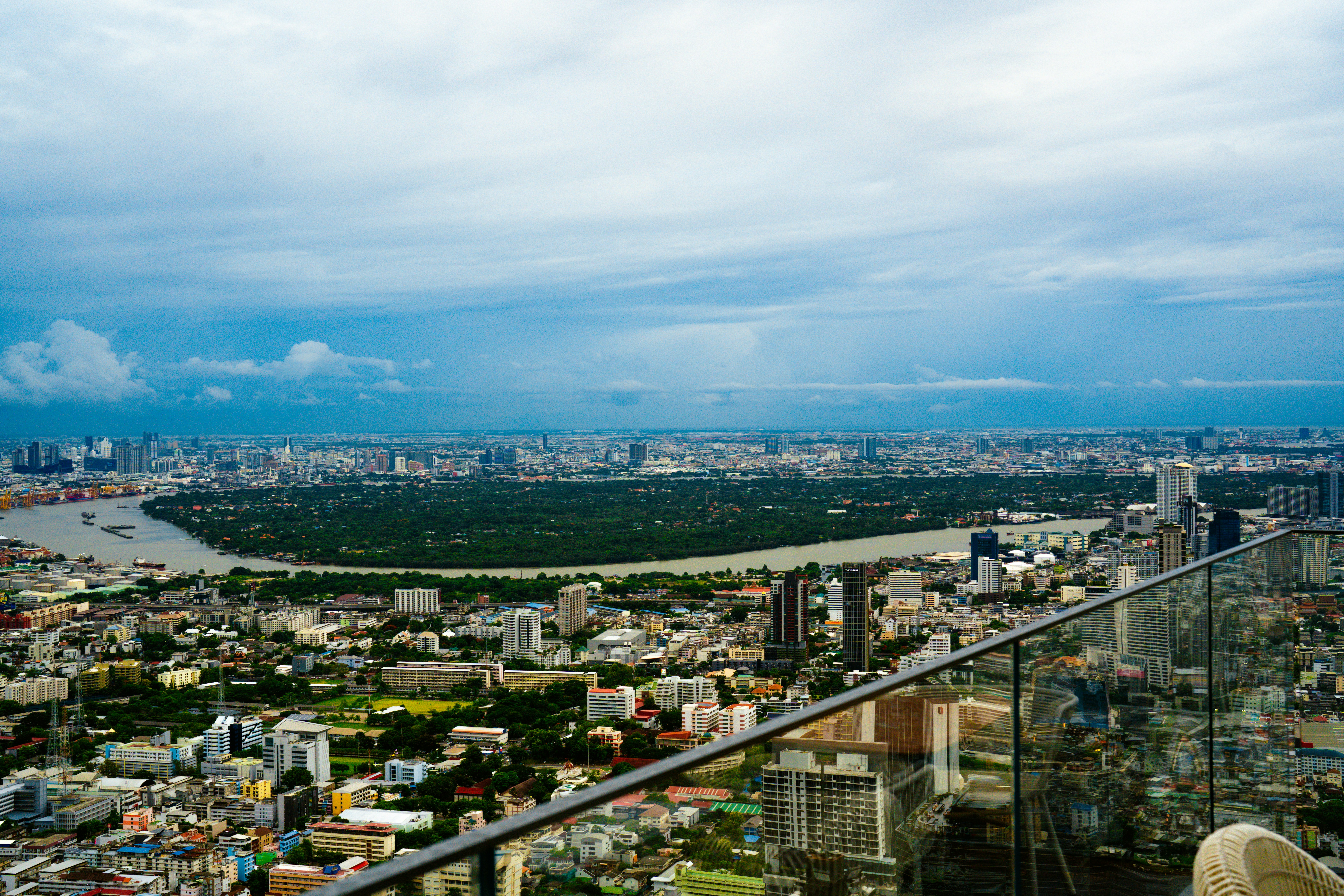 Cityscape view from a high vantage point.