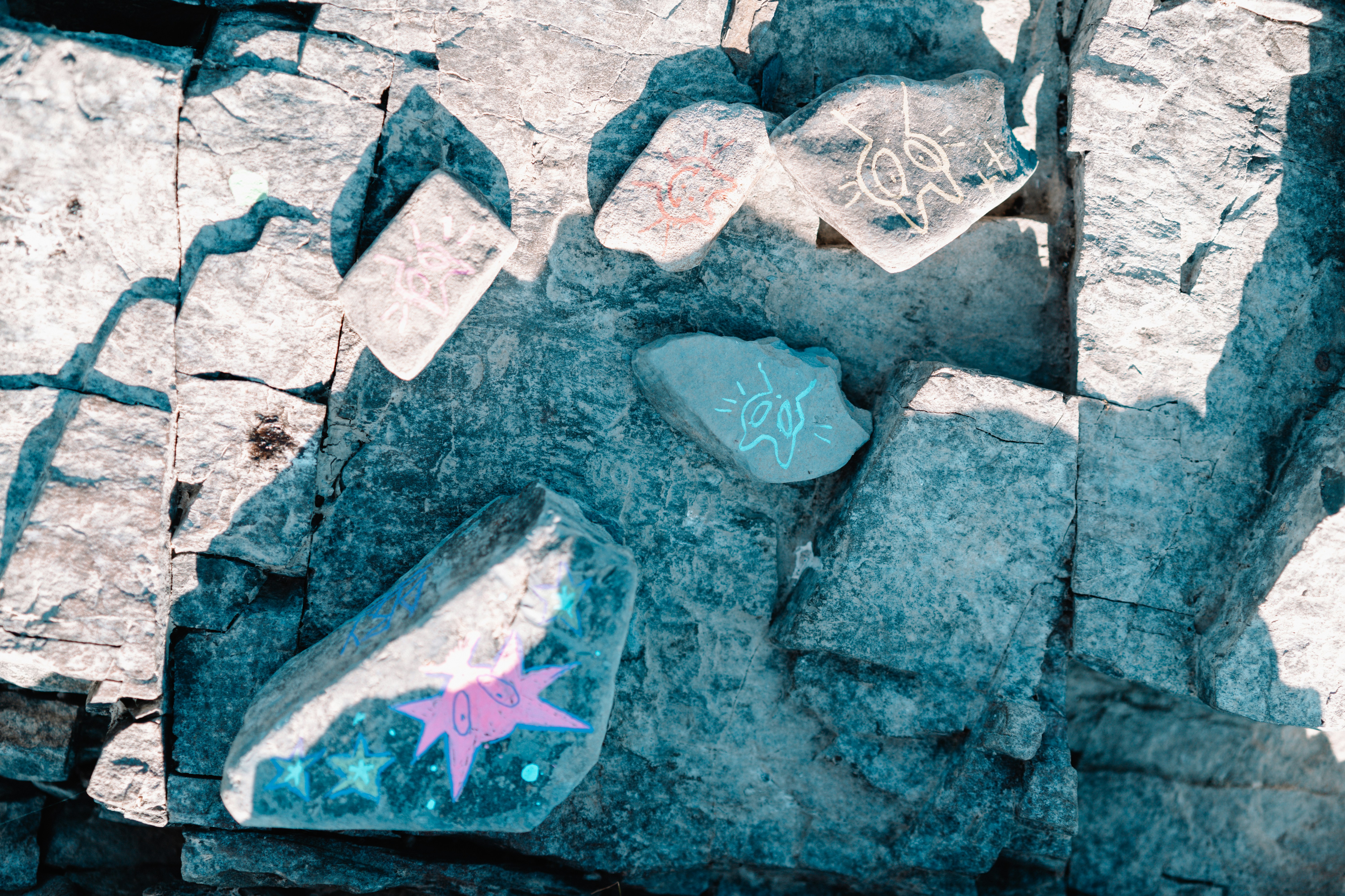 Whimsical Expressions on Stone