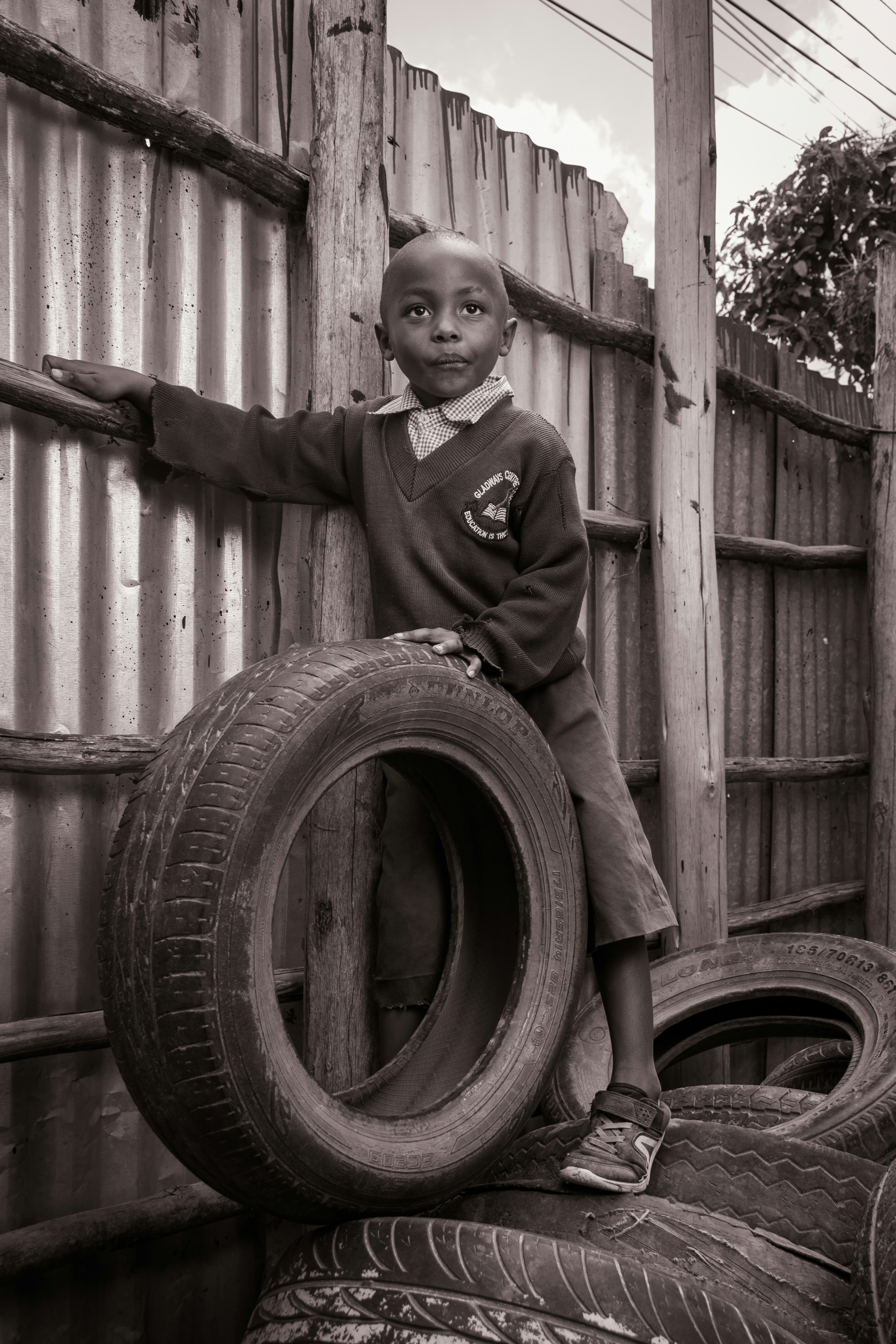 Urban Playgrounds: A Child's Adventure on Tires
