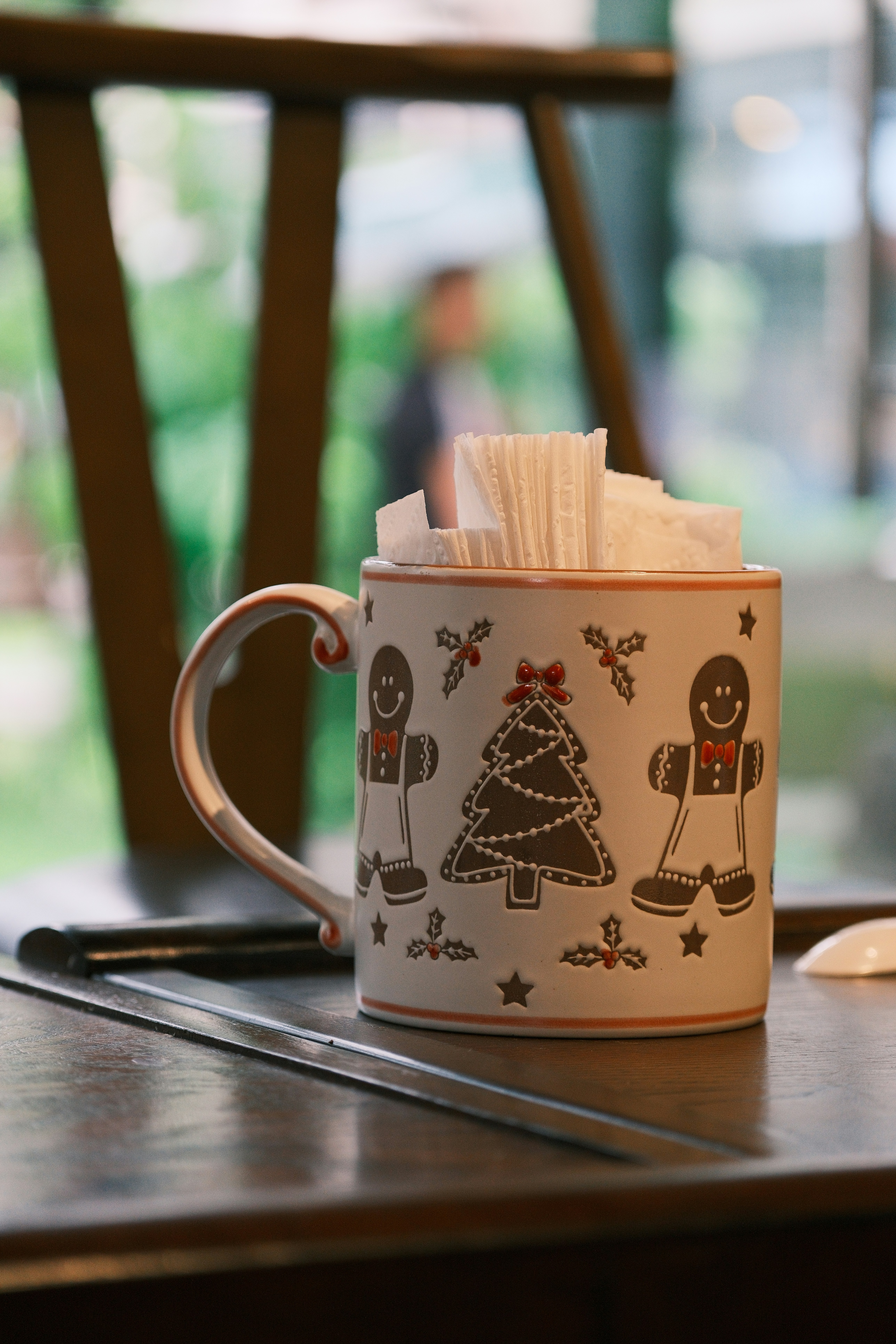 Whimsical Holiday Cheer in a Cozy Café