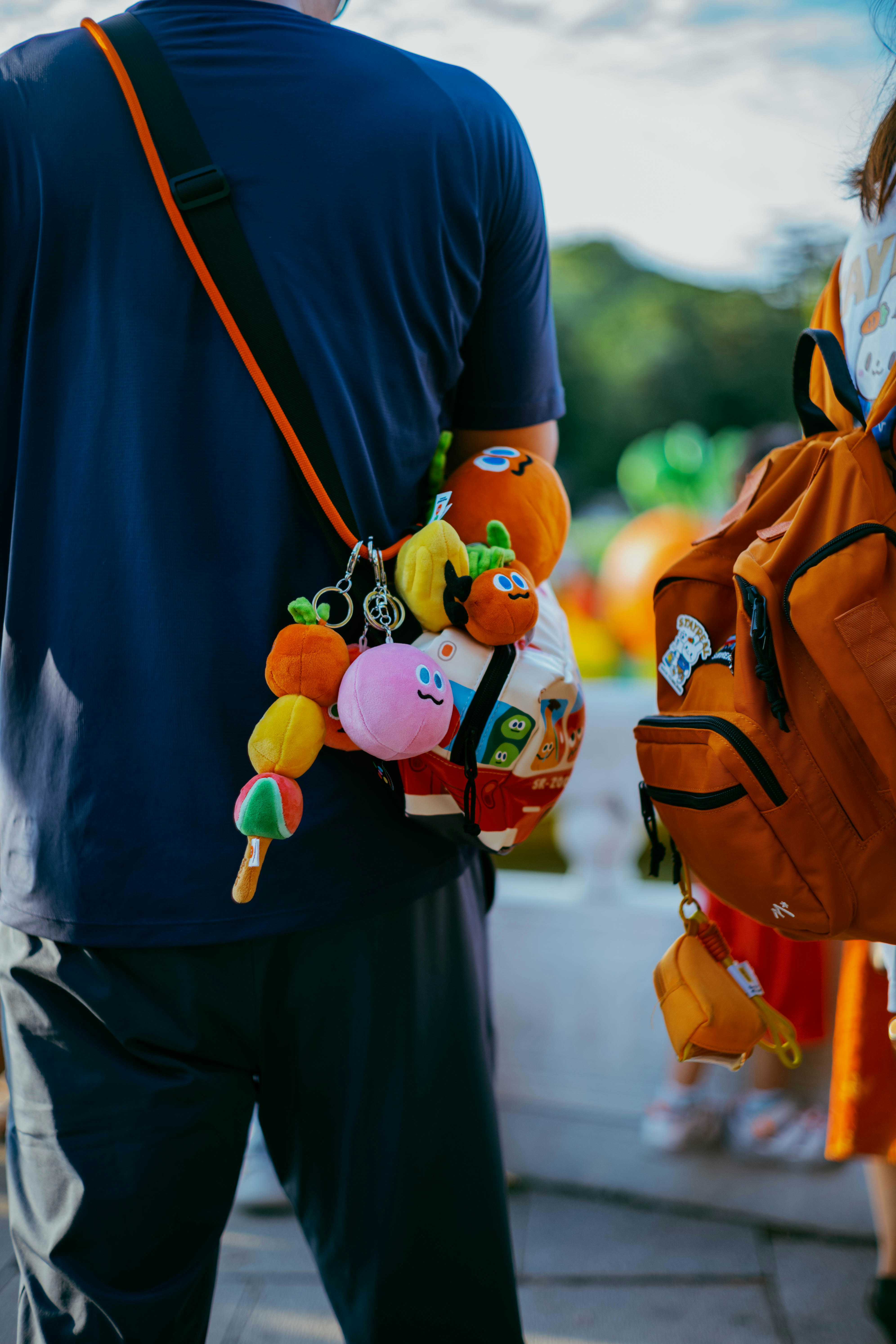 Colorful Keychains and Backpack Acts as Cheerful Street-Fashion  Duo