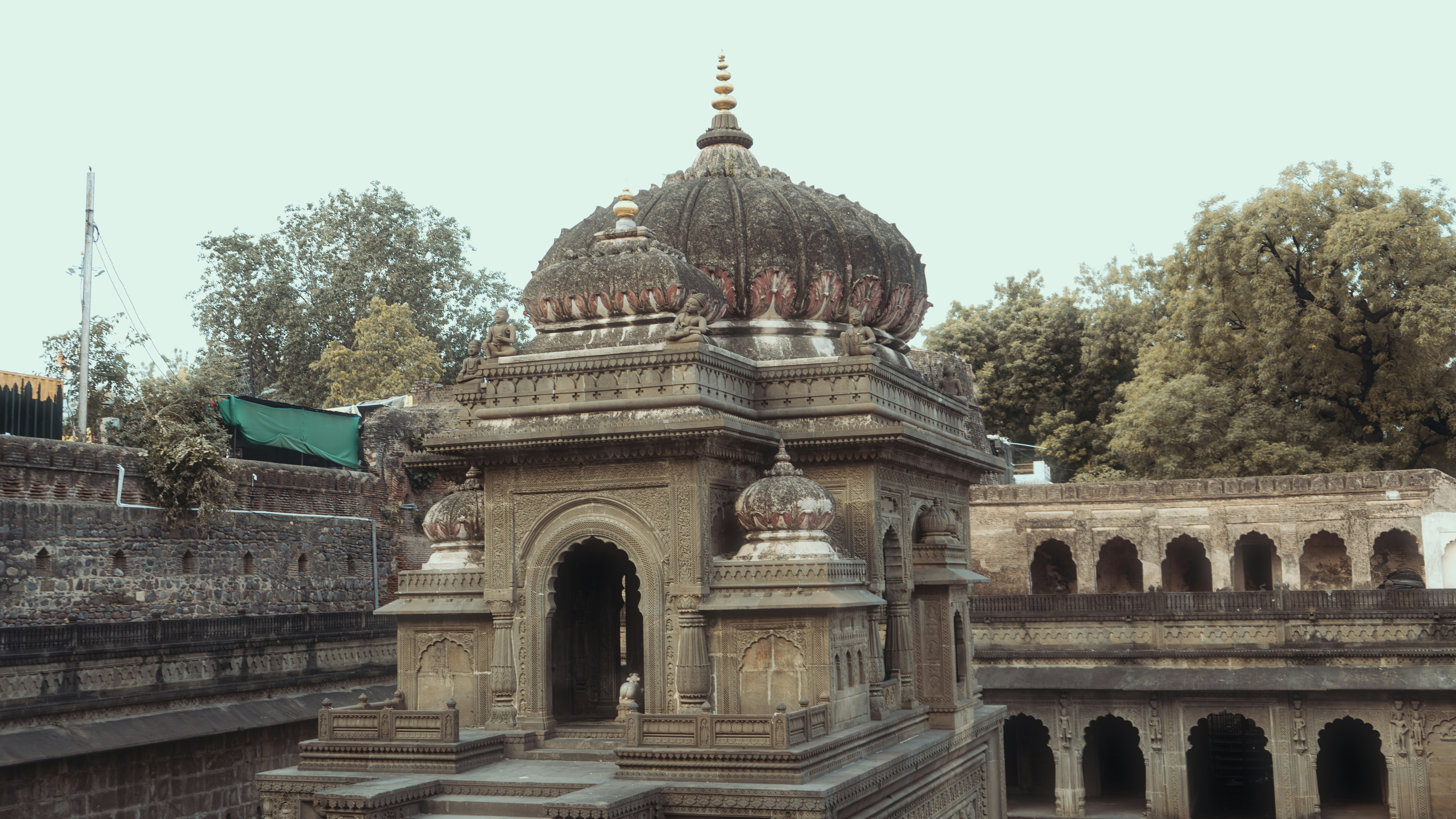 Ancient stone building with a domed roof.