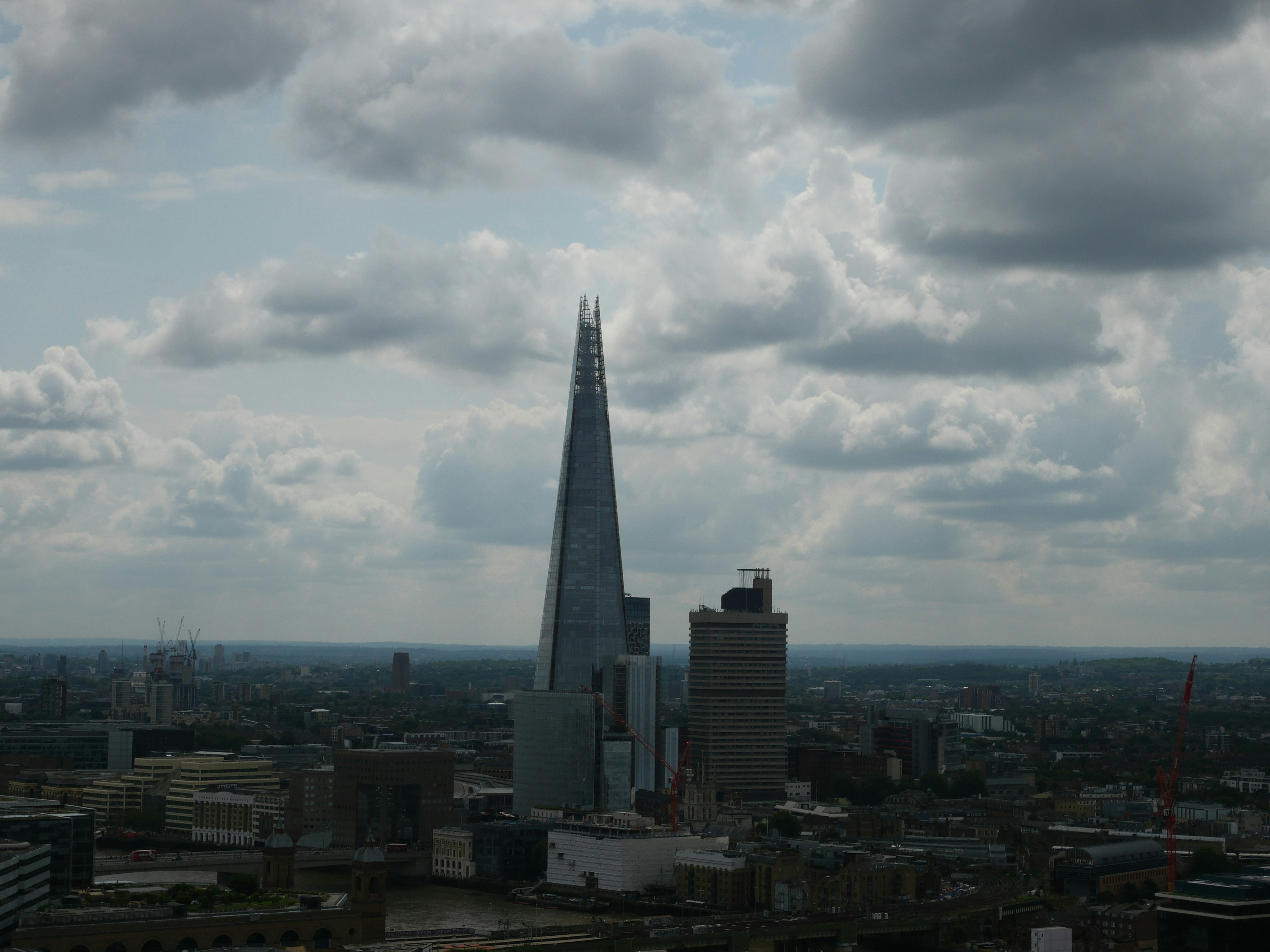 High view of London | The shard skyscraper towers over london.