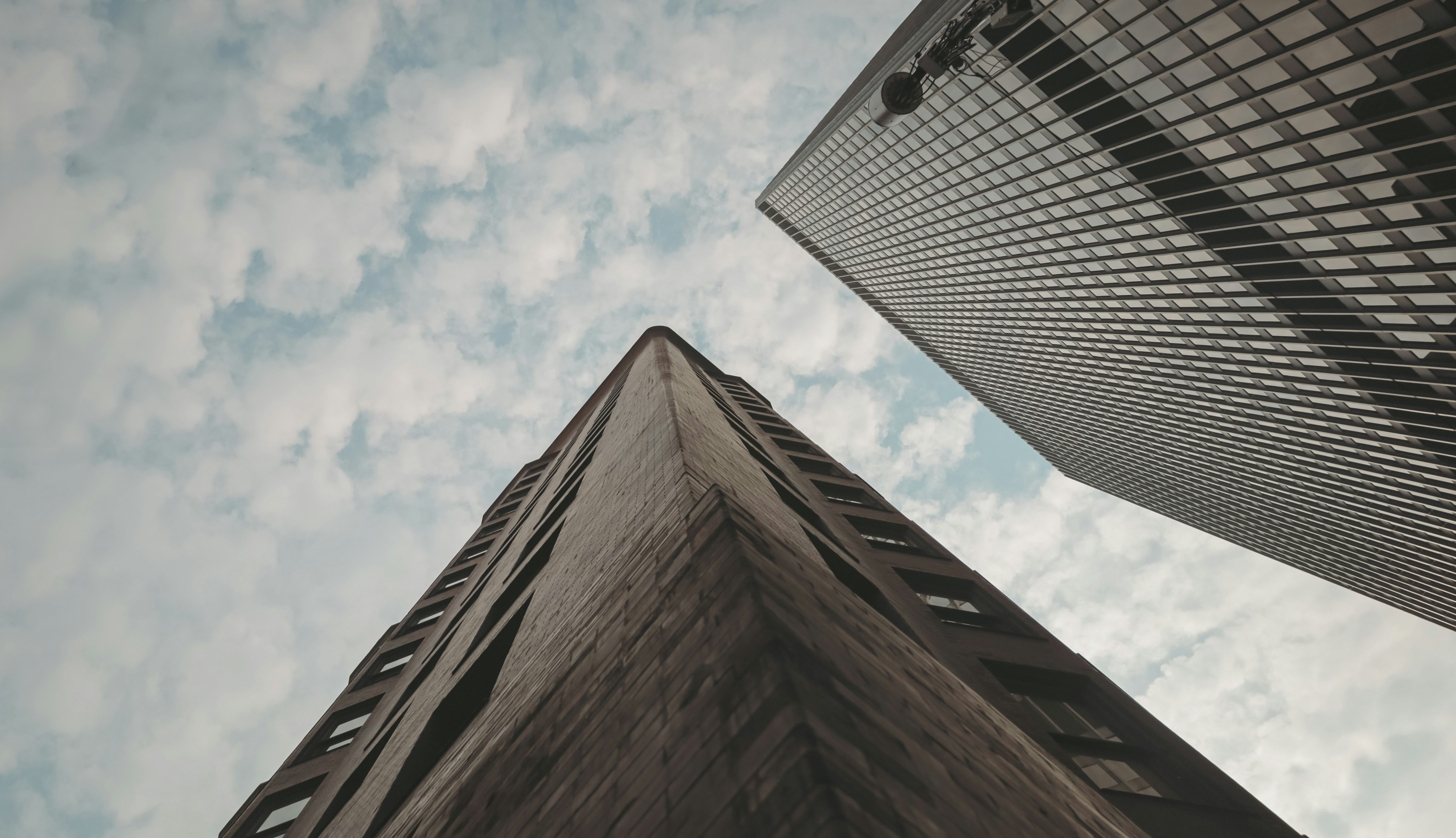 Tower Chicago Illinois | Two skyscrapers reach up towards the sky.