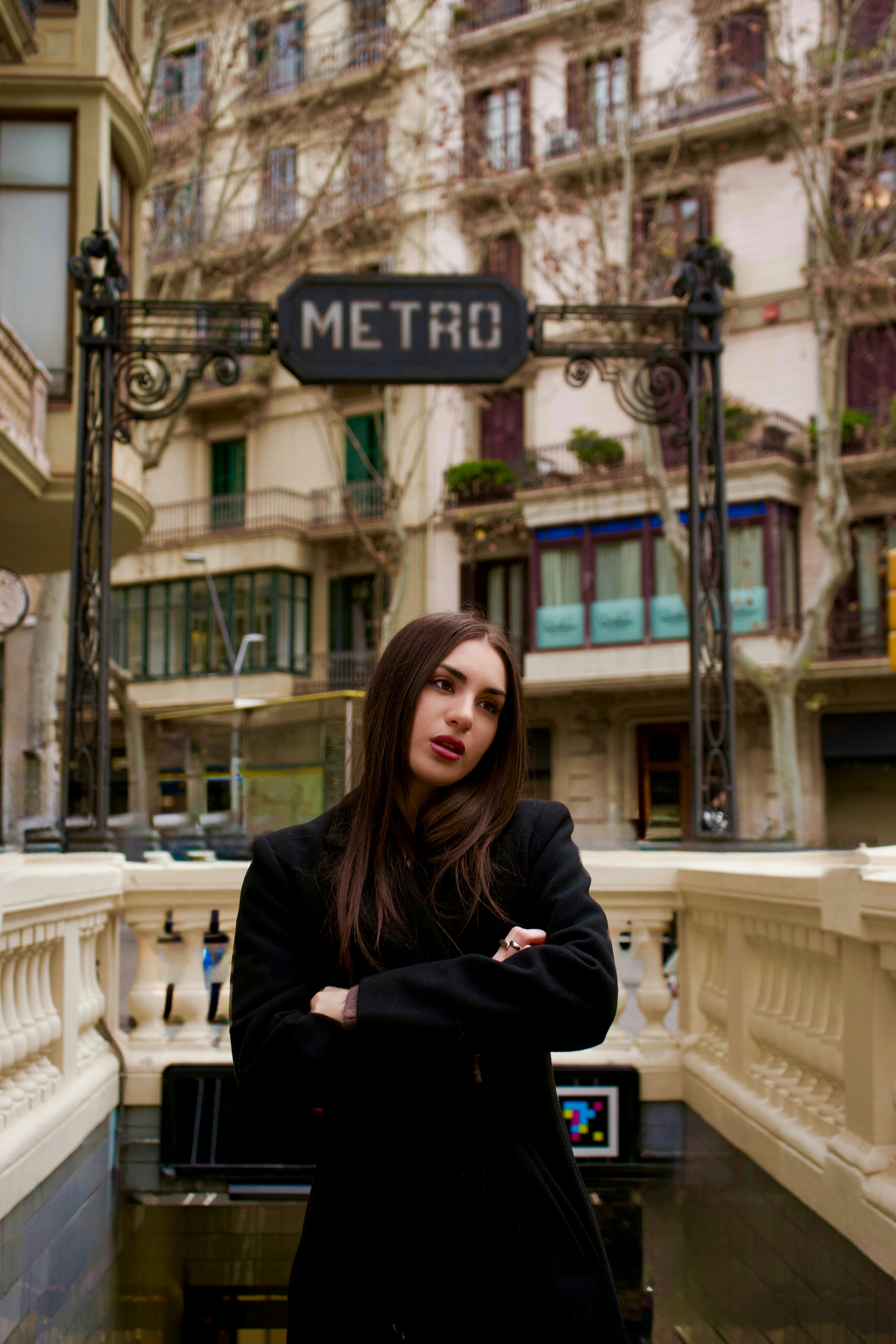 Urban Elegance at the Metro Entrance
