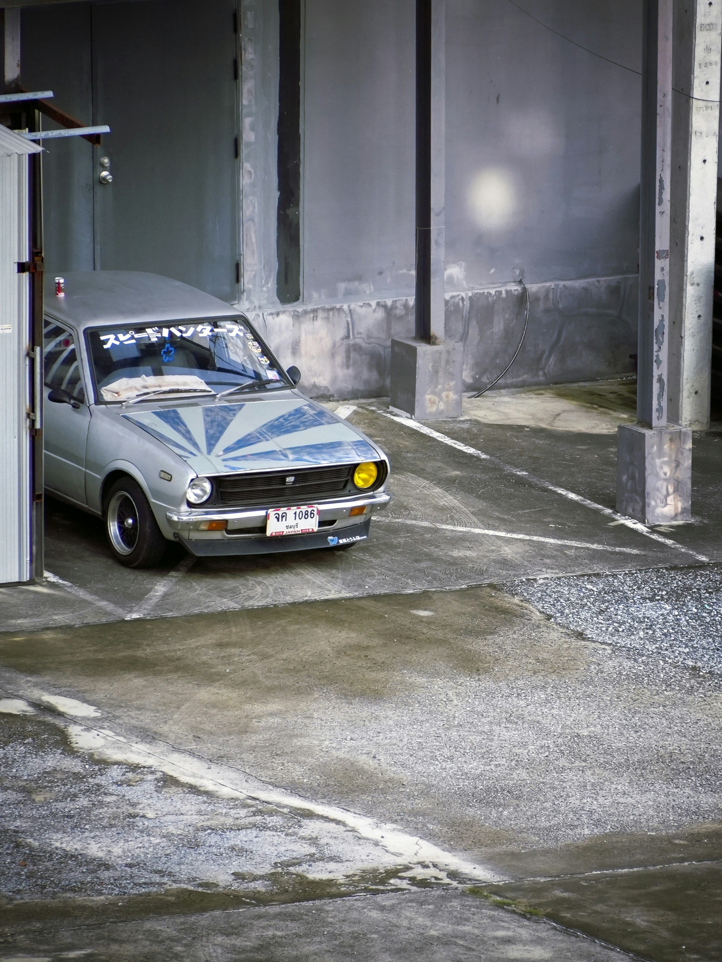 A Glimpse of Vintage Charm in Urban Shadows