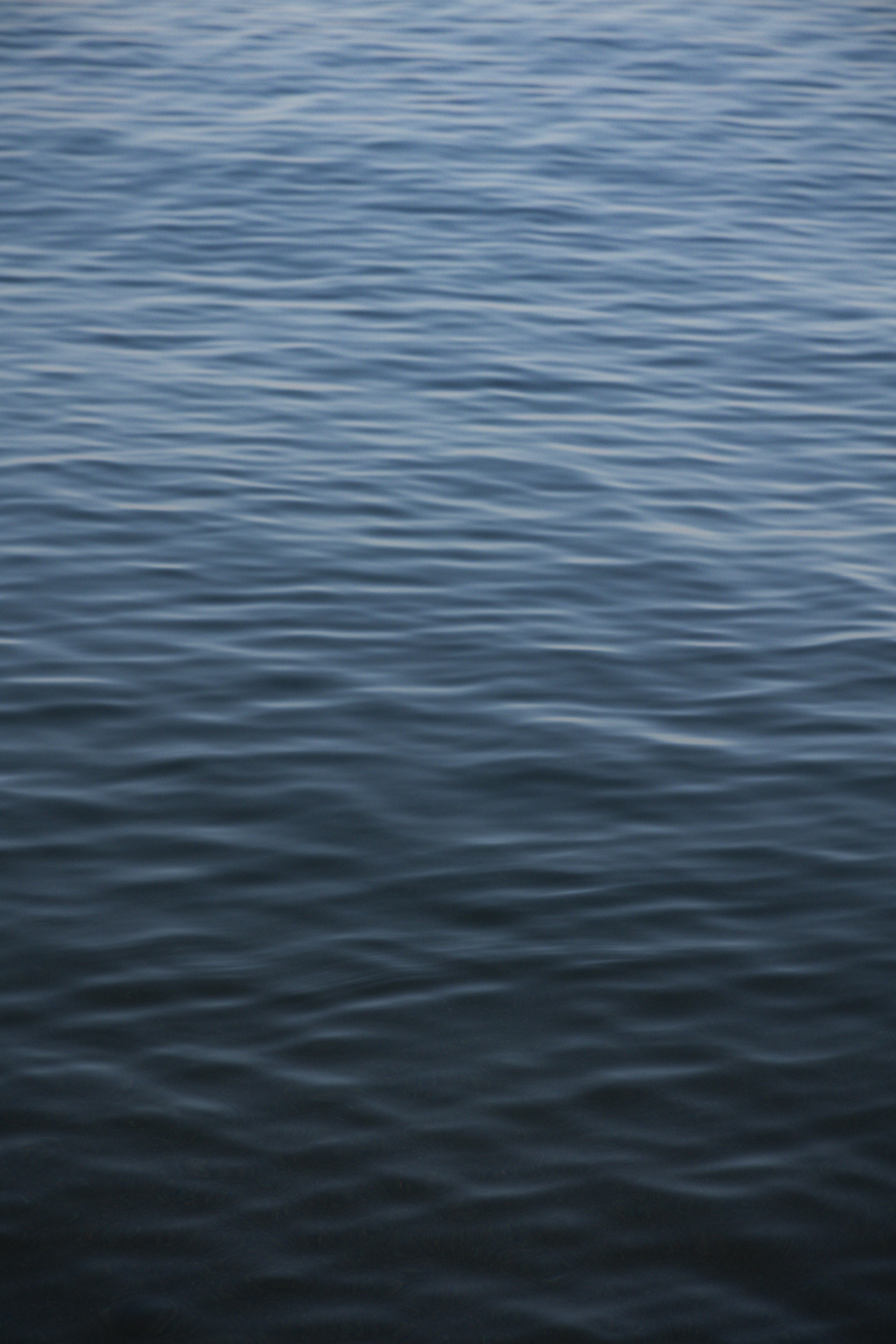 Rippling surface of tranquil water reflecting soft hues of blue and gray.