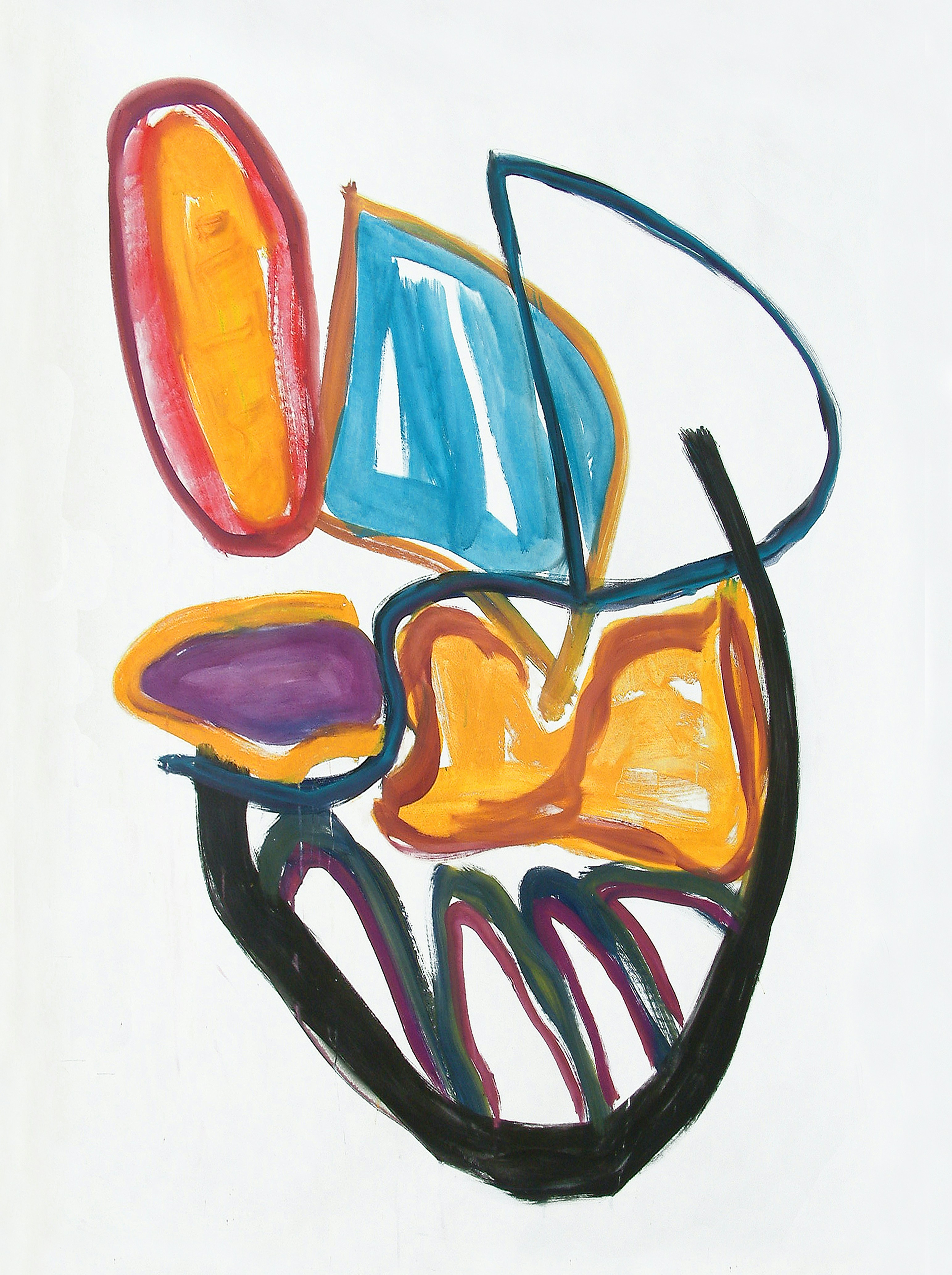 Abstract shapes and lines create a colorful face. photo – Free ...