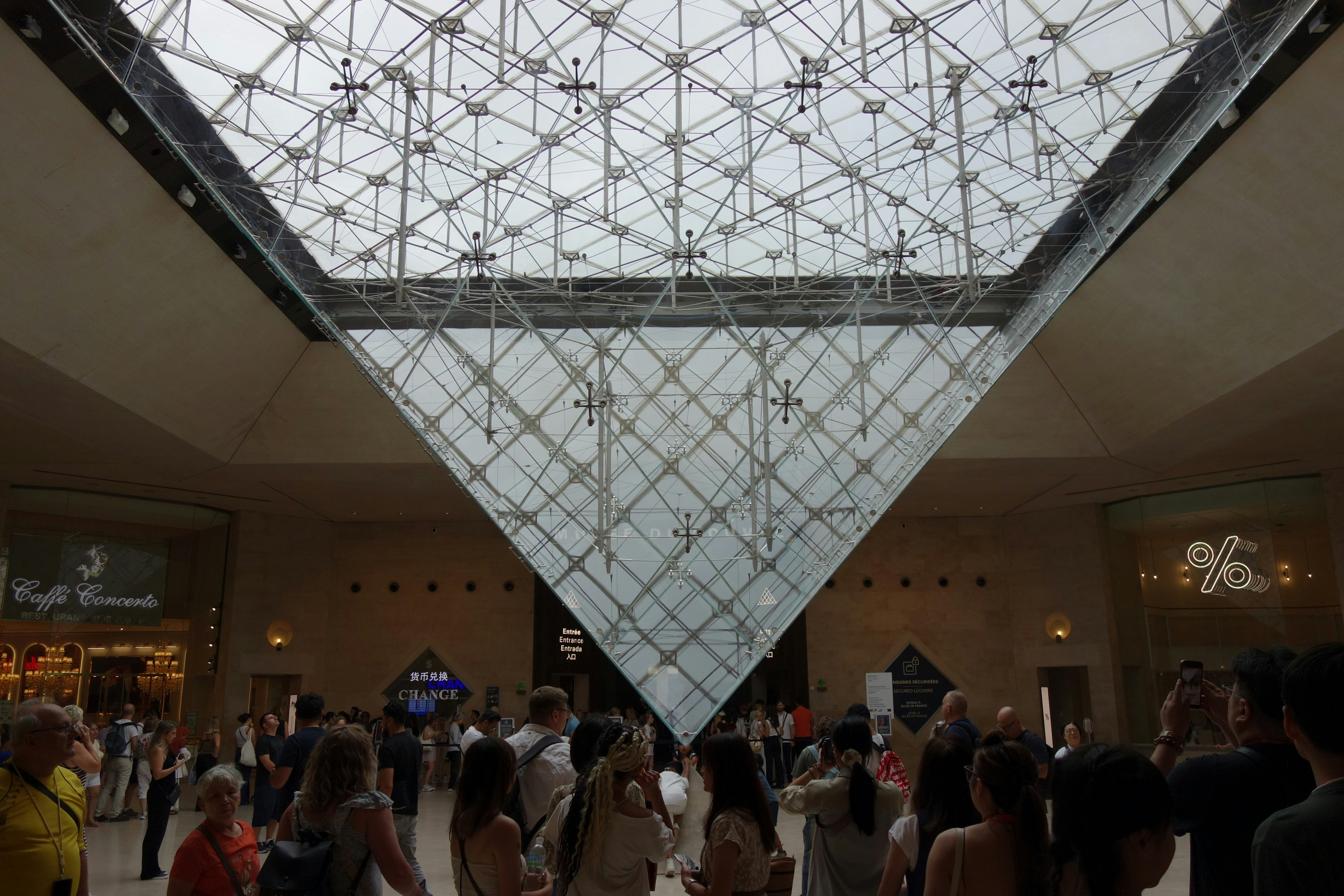 The Glass Pyramid's Architectural Elegance