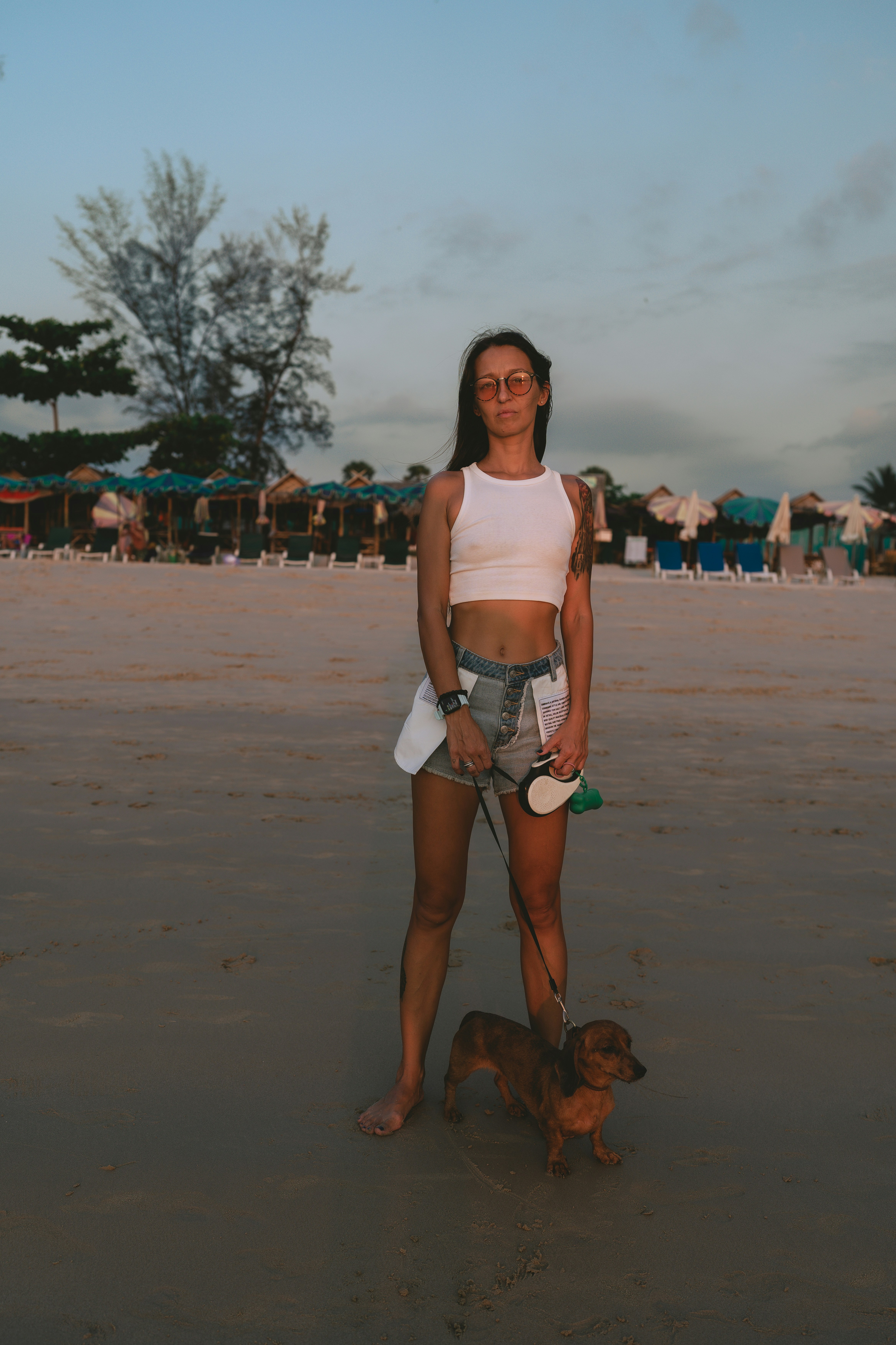 Serene Beach Stroll at Dusk