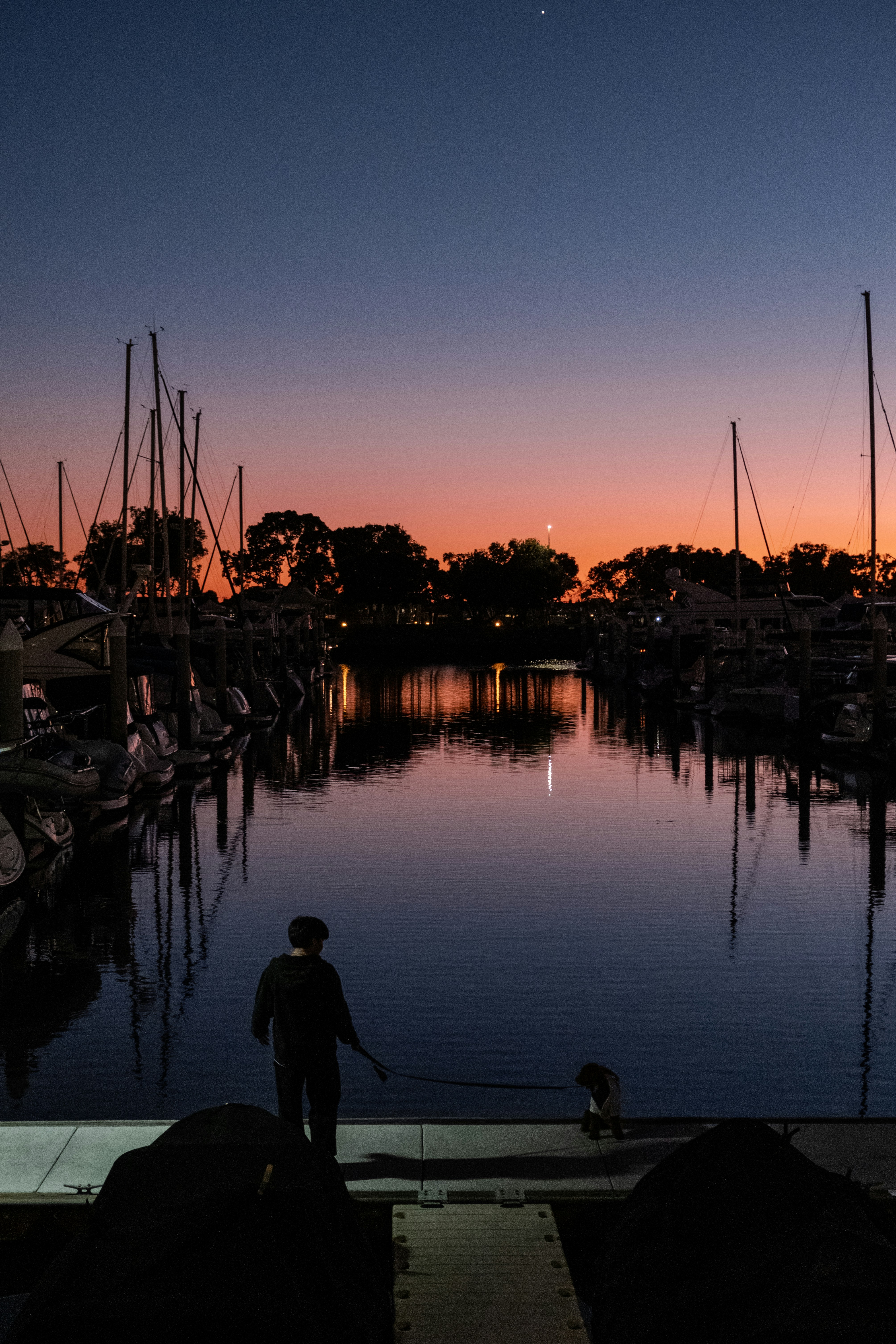 Twilight Reflections at the Marina