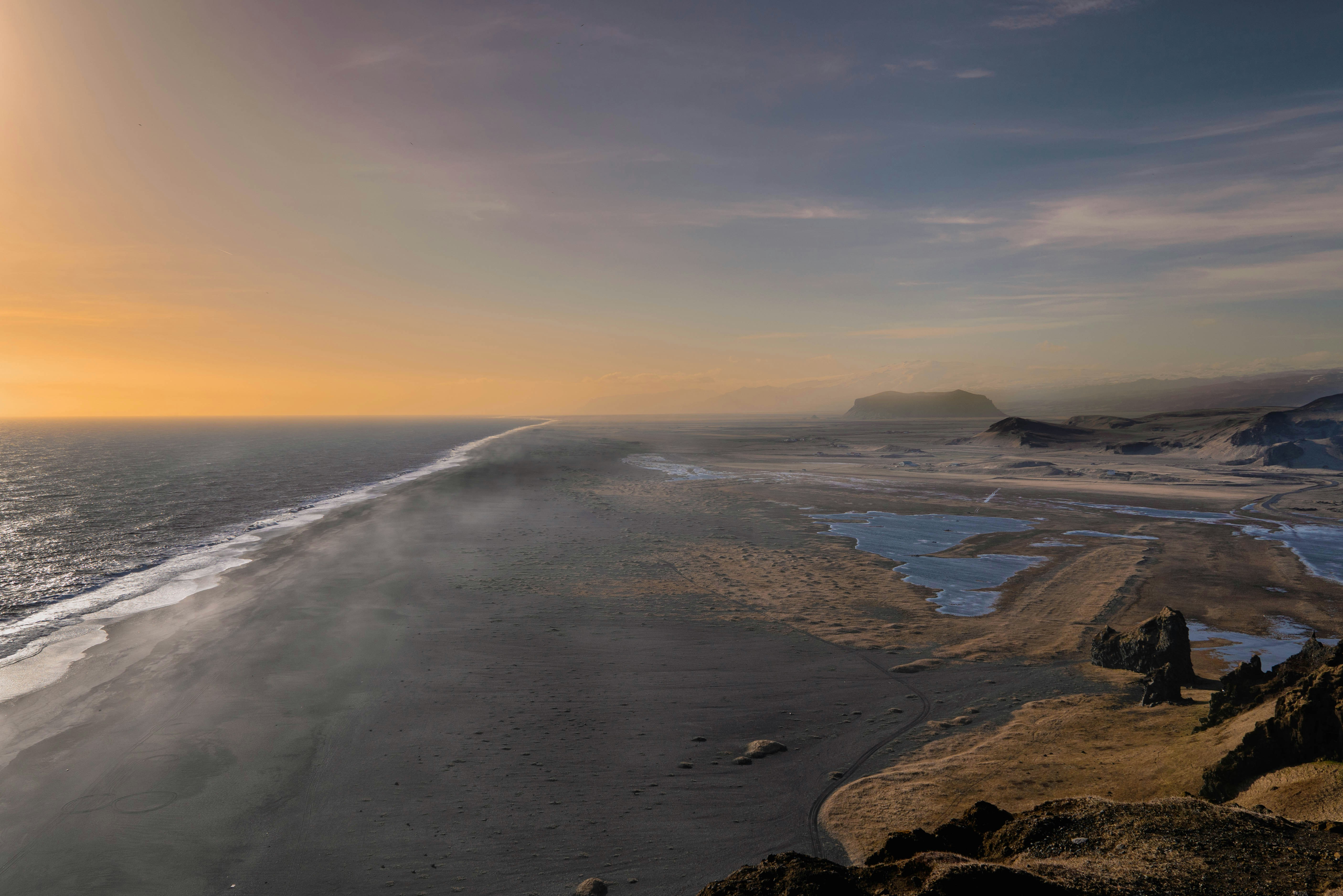 Horizon Ember at Dusk: A Quiet Coastal Vista