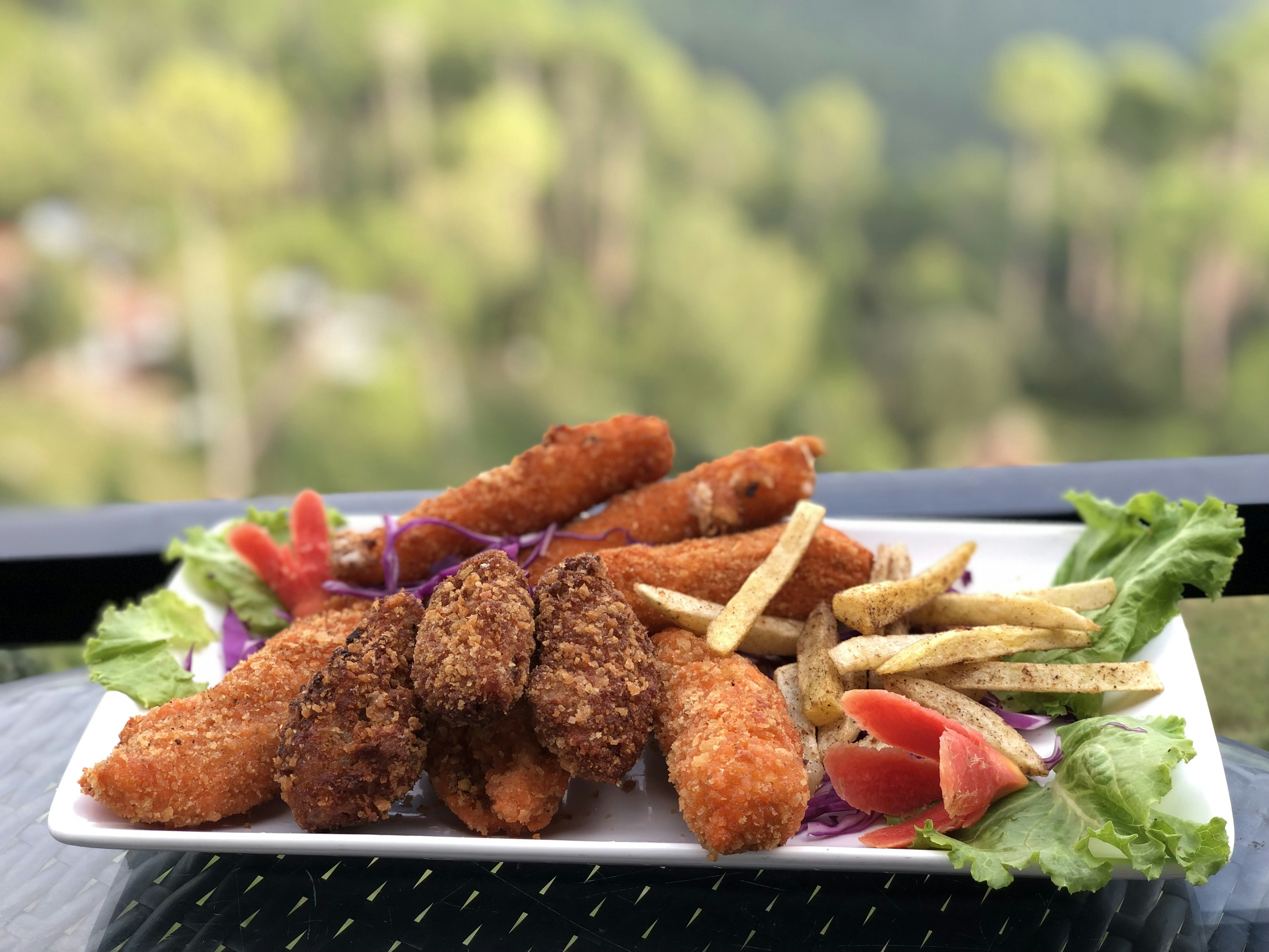 Delicious fried food served on a plate.