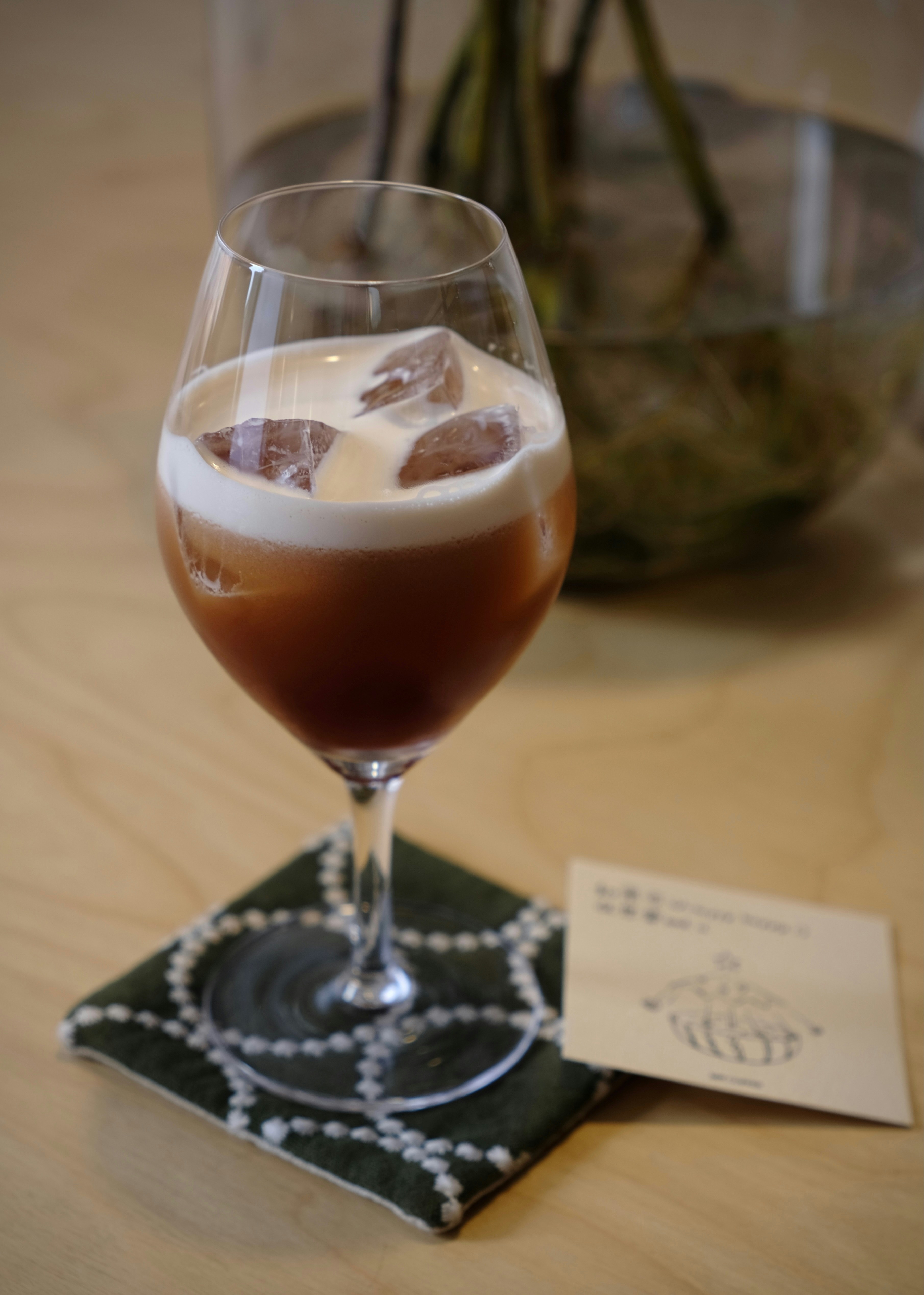 Chilled Harmony: A Glass of Coffee Elegance