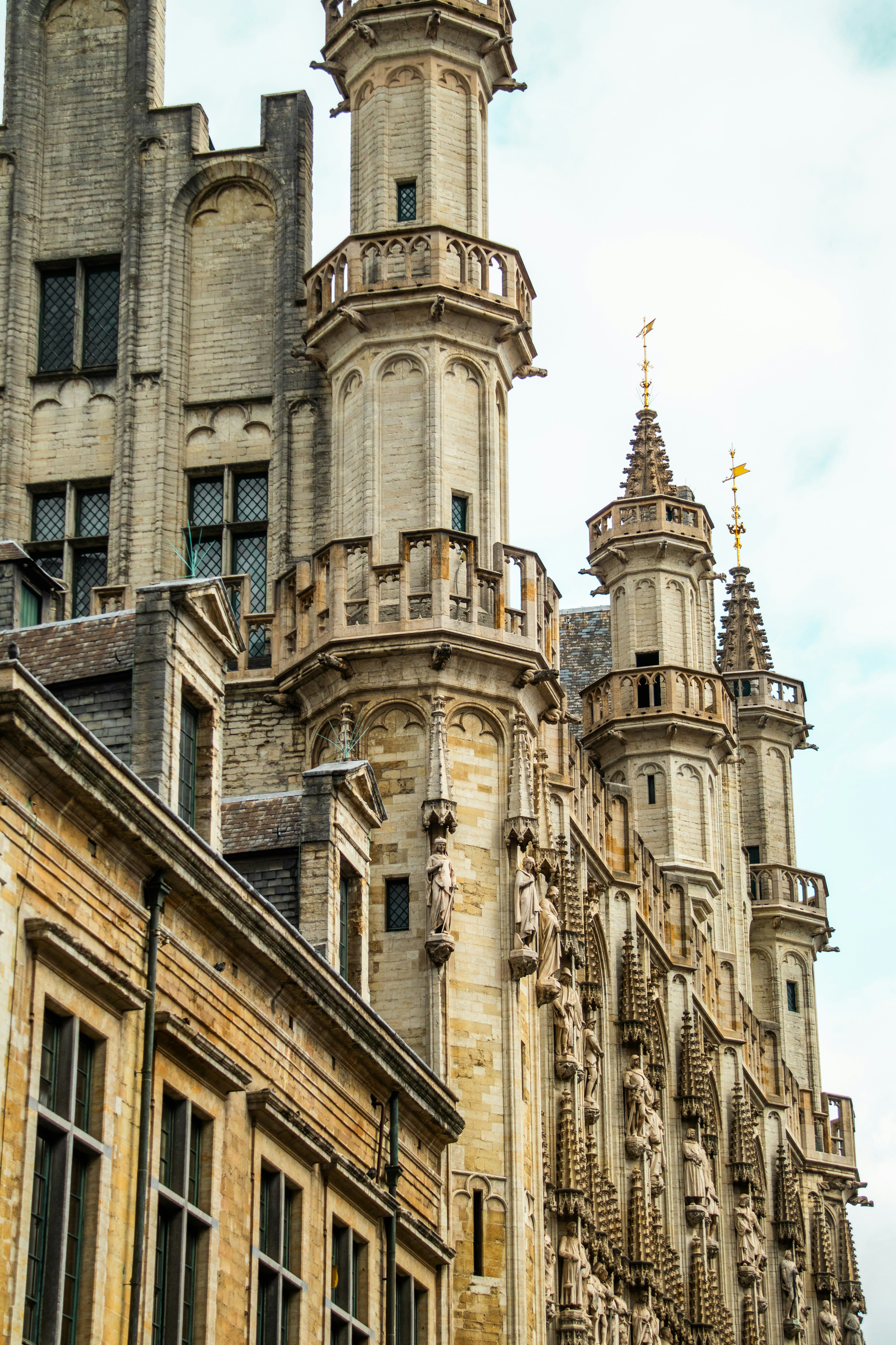 Ornate building facade with towers.