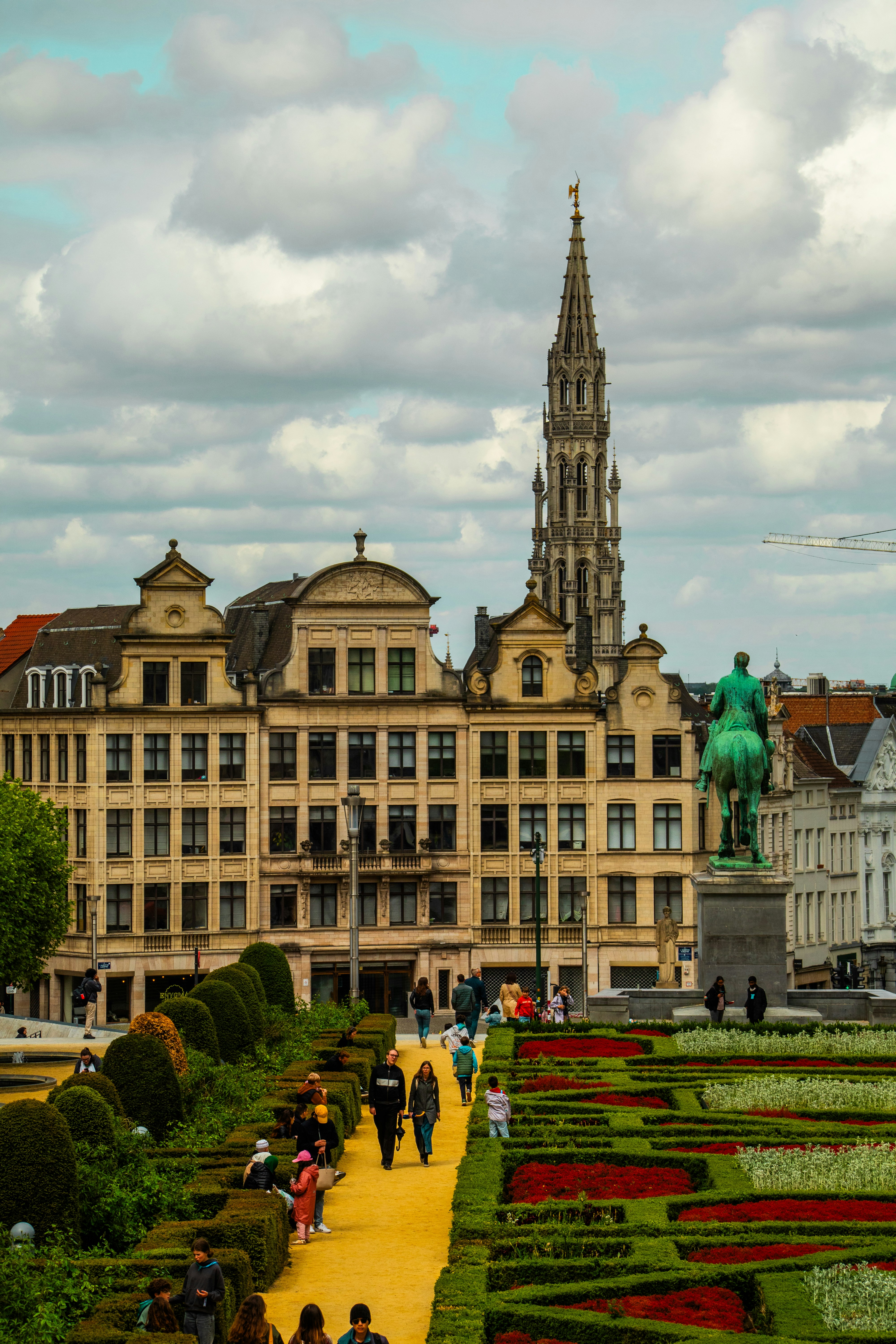 A beautiful european city scene with architecture.