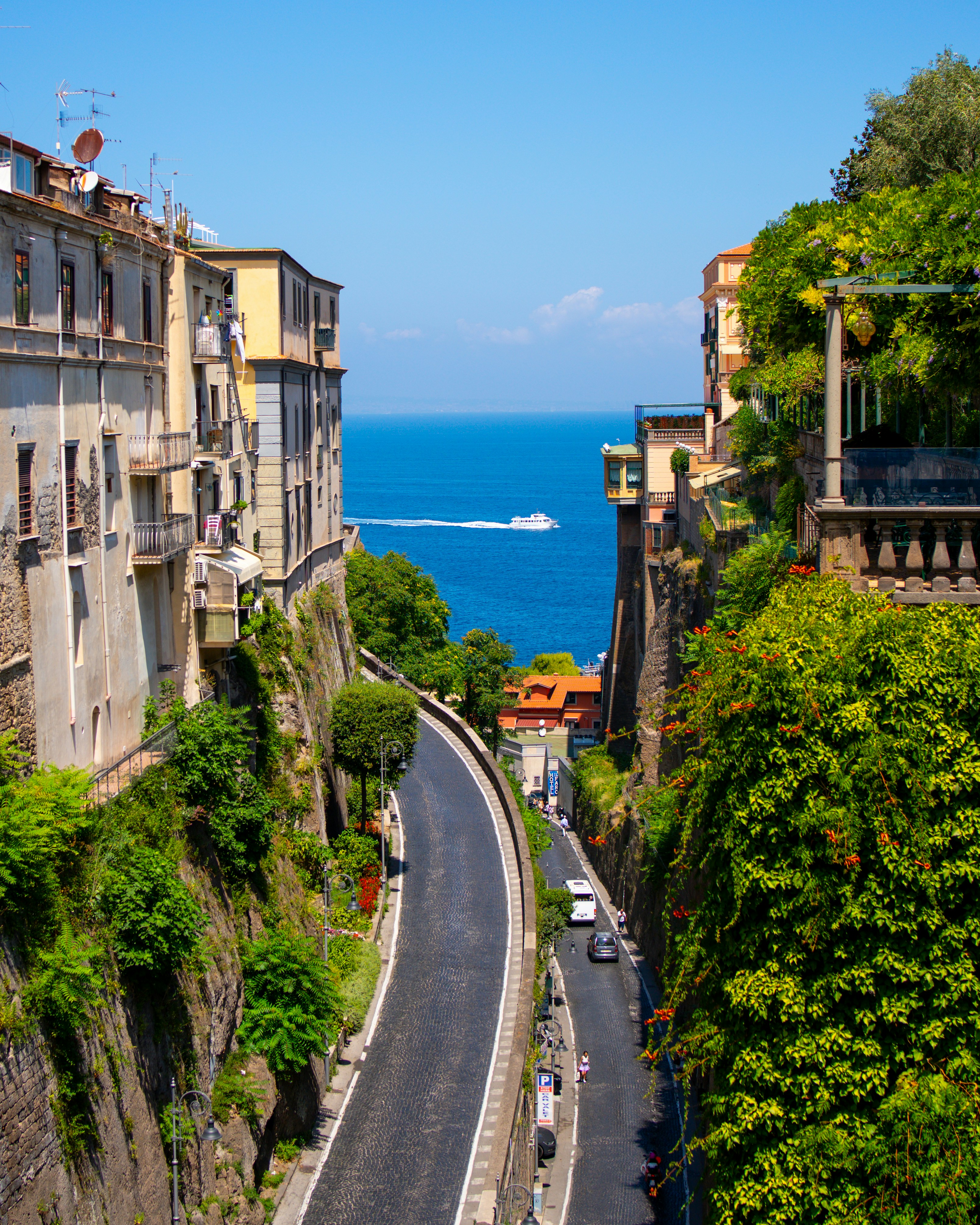 Winding Pathway to the Azure Horizon