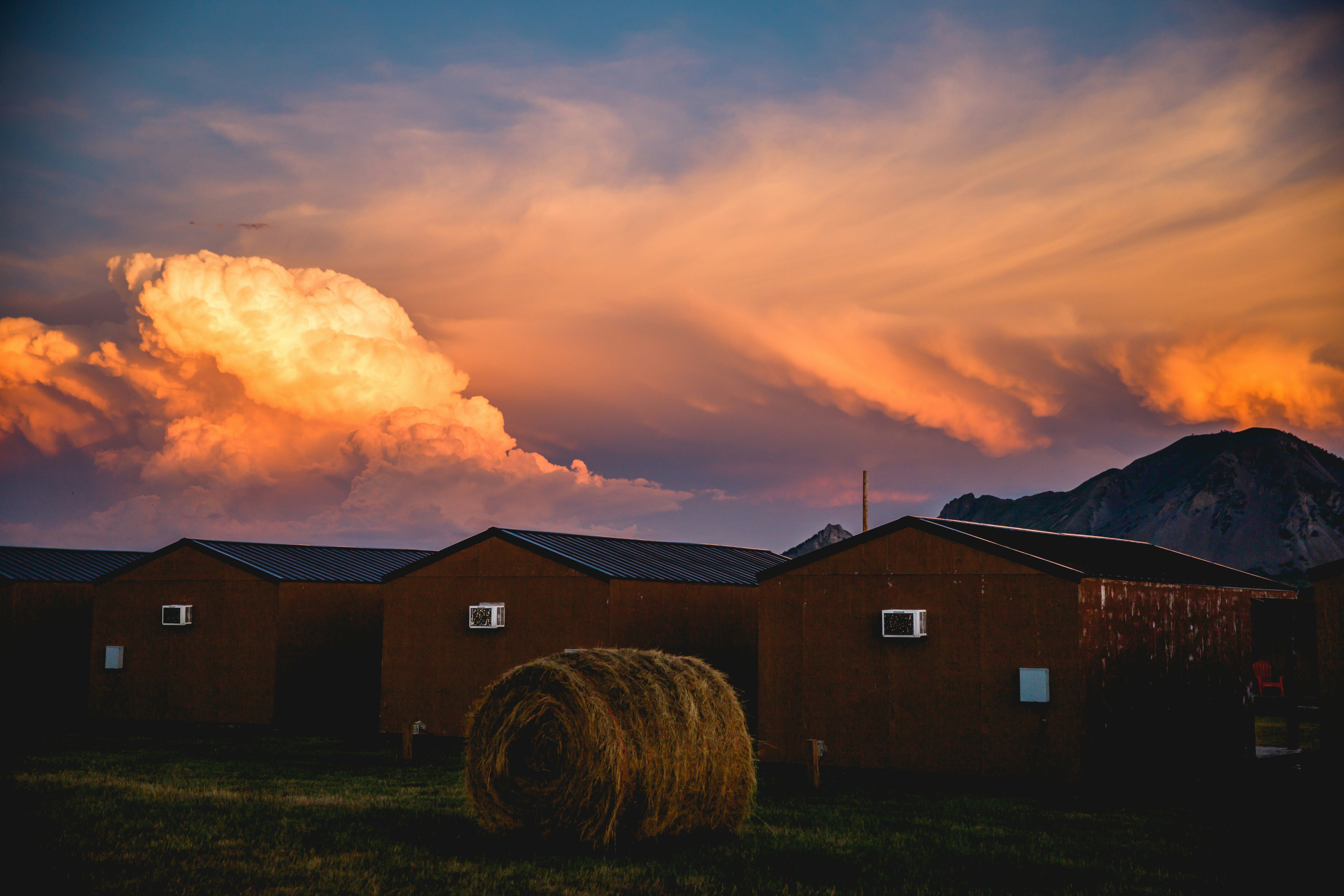 Whispers of Dusk Over Rustic Shelters