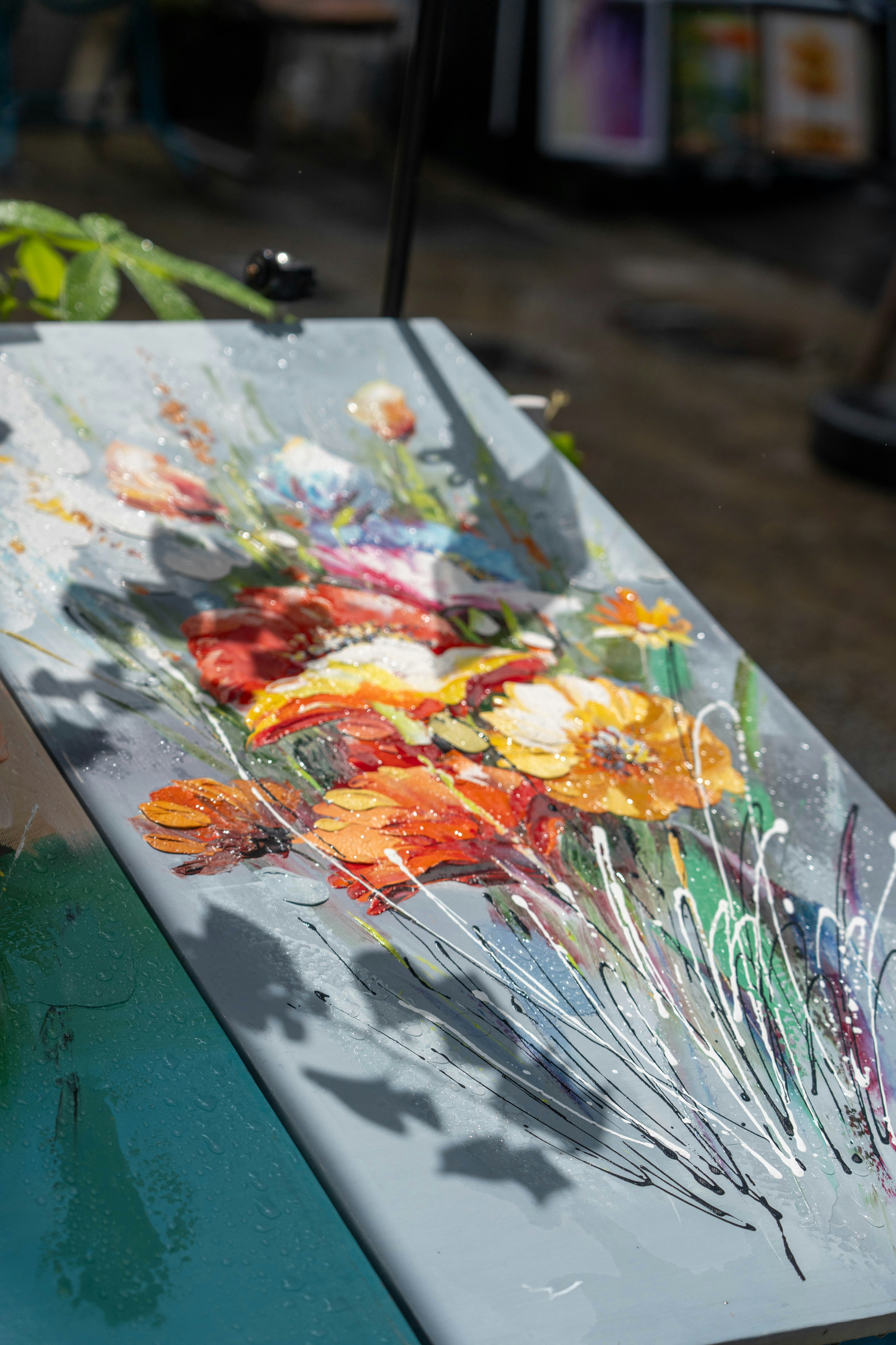 Vibrant Floral Symphony on Canvas